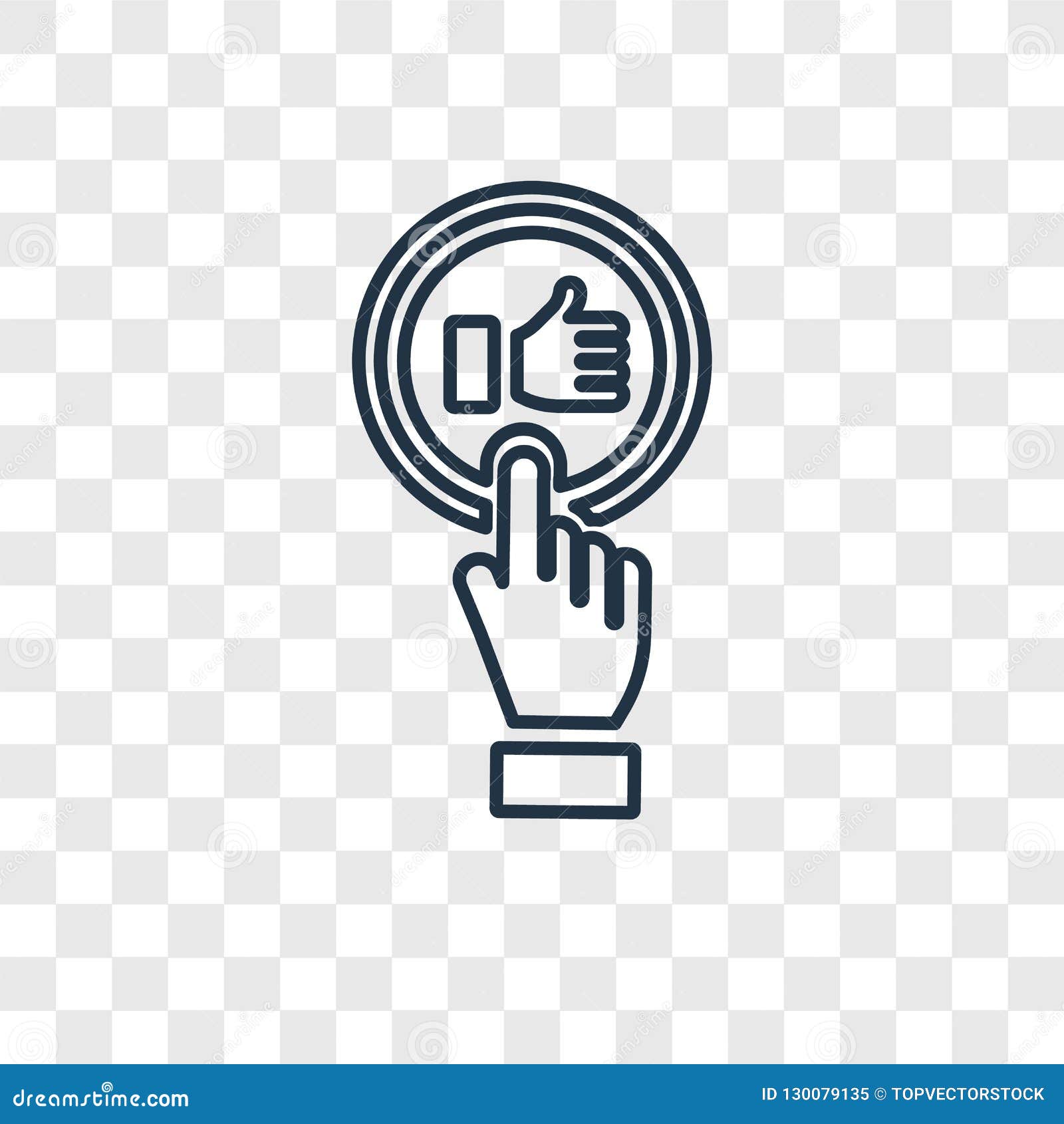 Like Concept Vector Linear Icon Isolated on Transparent Background ...