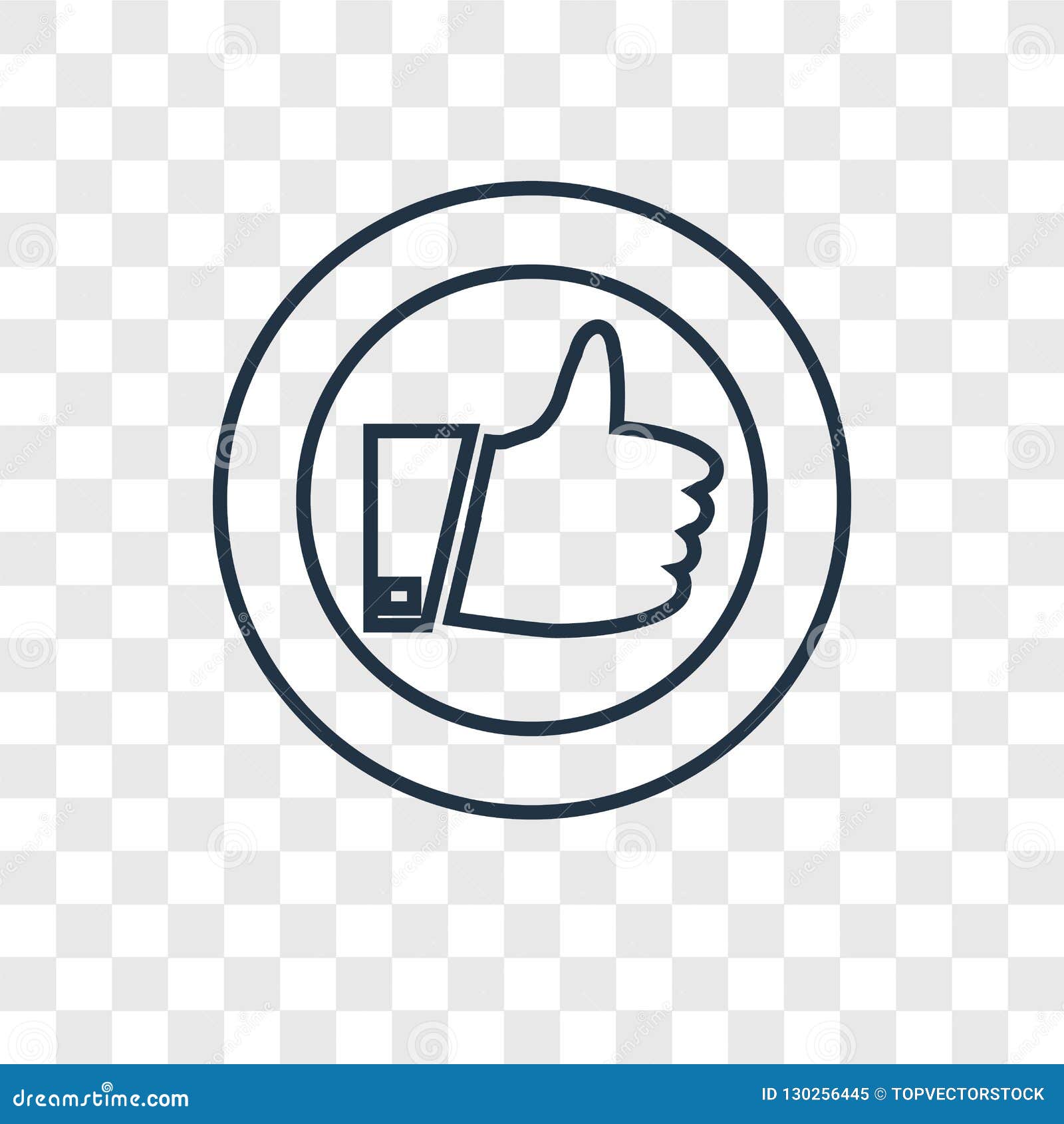 Like Concept Vector Linear Icon Isolated on Transparent Background ...