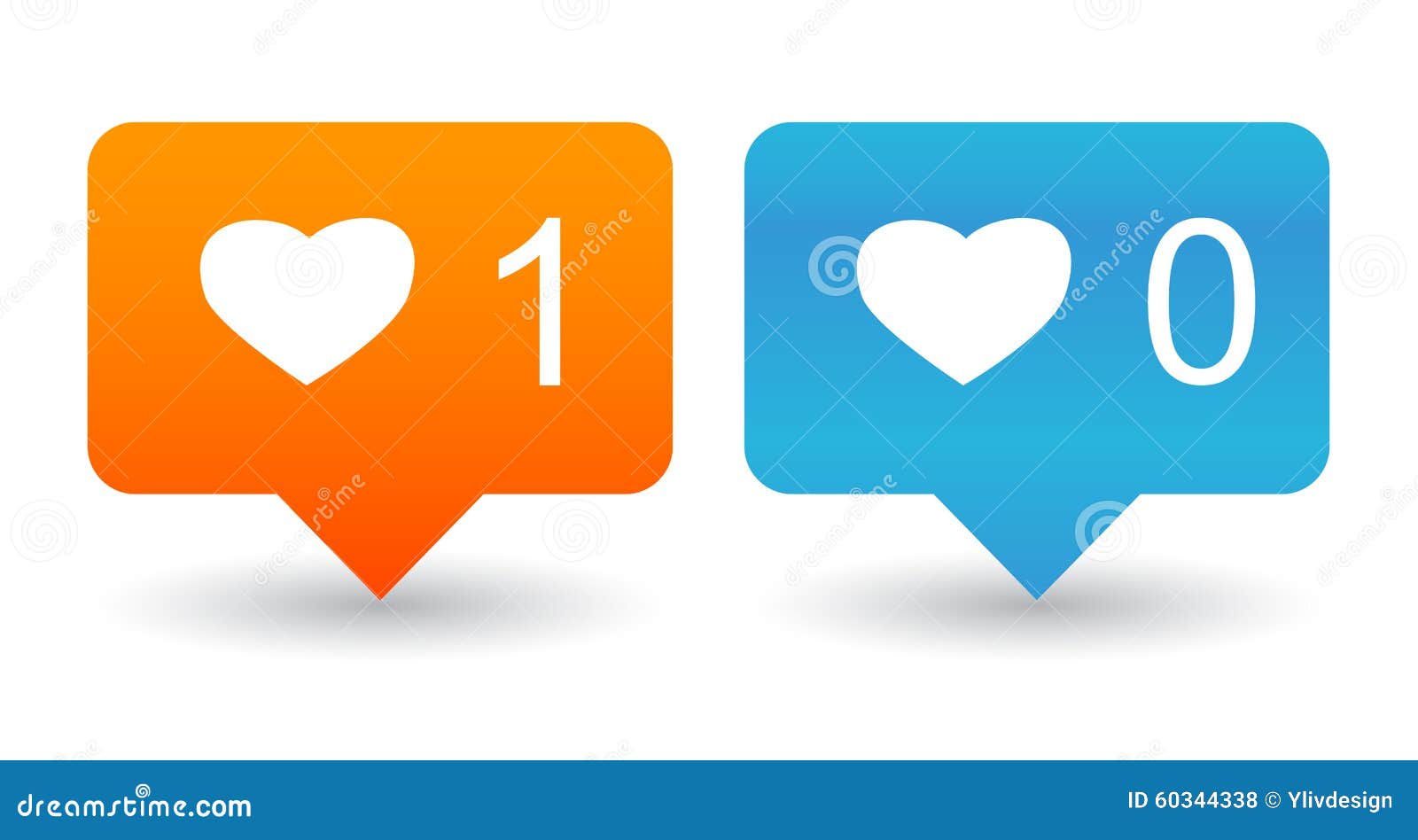 Like Counter Notification Icons Stock Vector - Illustration of ...