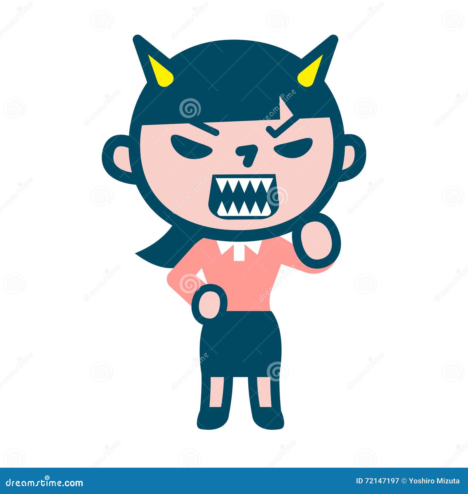 Like the devil angry woman stock vector. Illustration of lady - 72147197