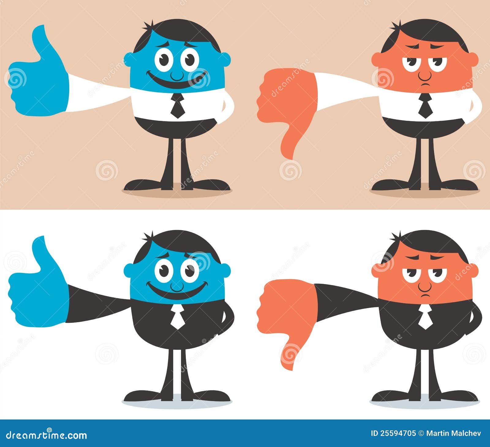 Like & Dislike stock vector. Illustration of refusing - 25594705