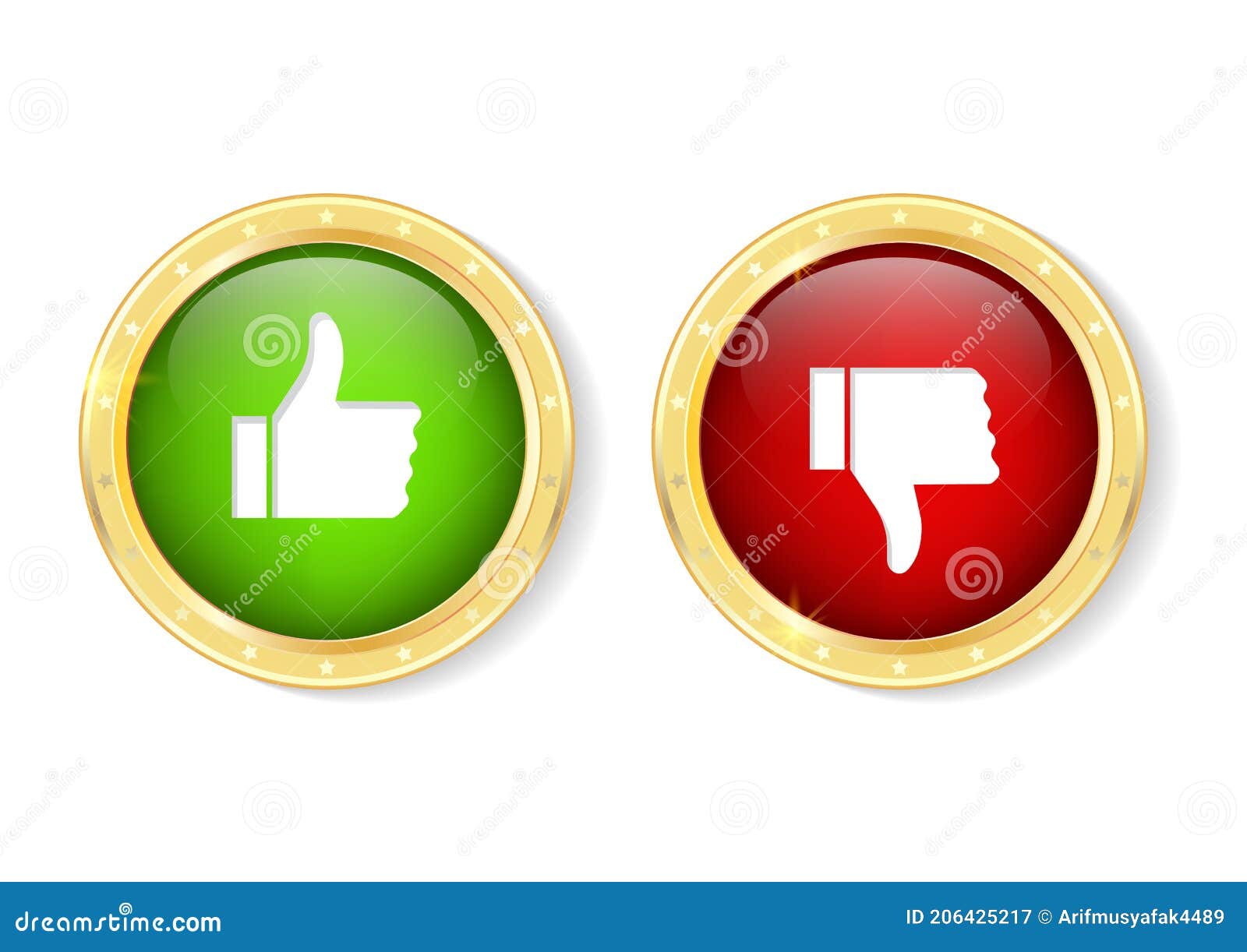 Like and Dislike button stock vector. Illustration of approve - 206425217