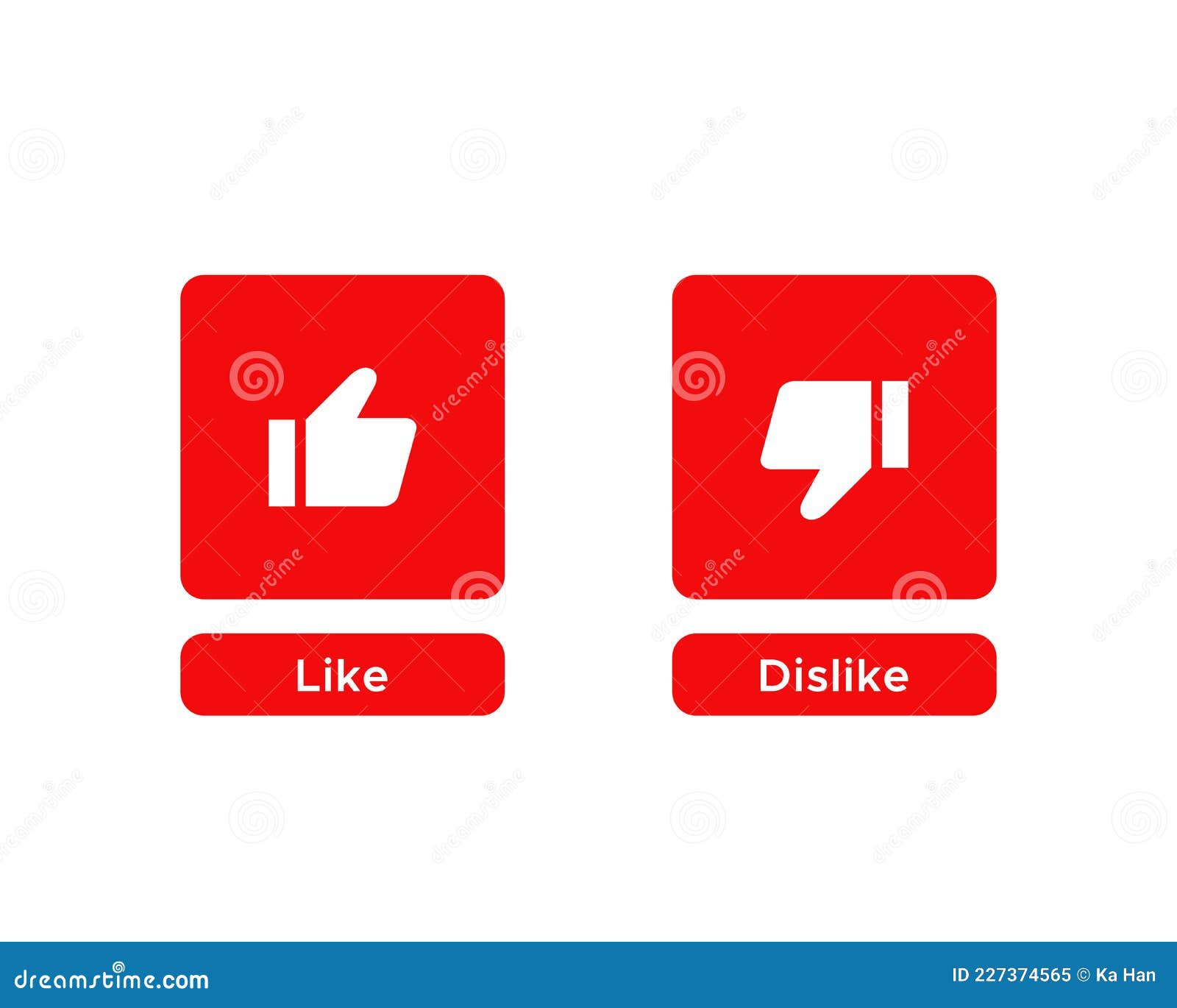 Like and Dislike Button Icon Vector Isolated on White Background Stock ...