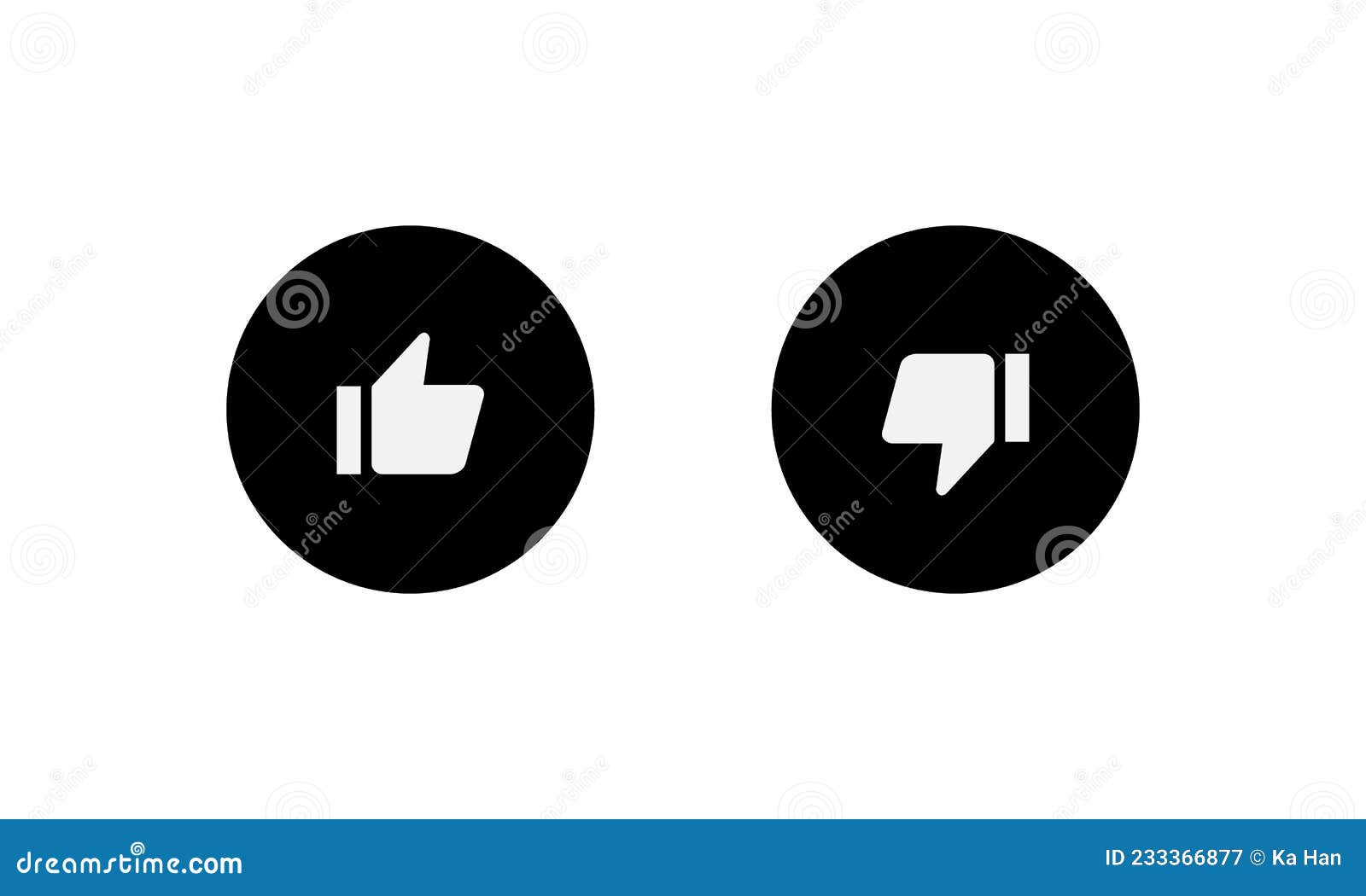 Like and Dislike Button Icon Vector. Thumb Up and Down Symbol Stock ...