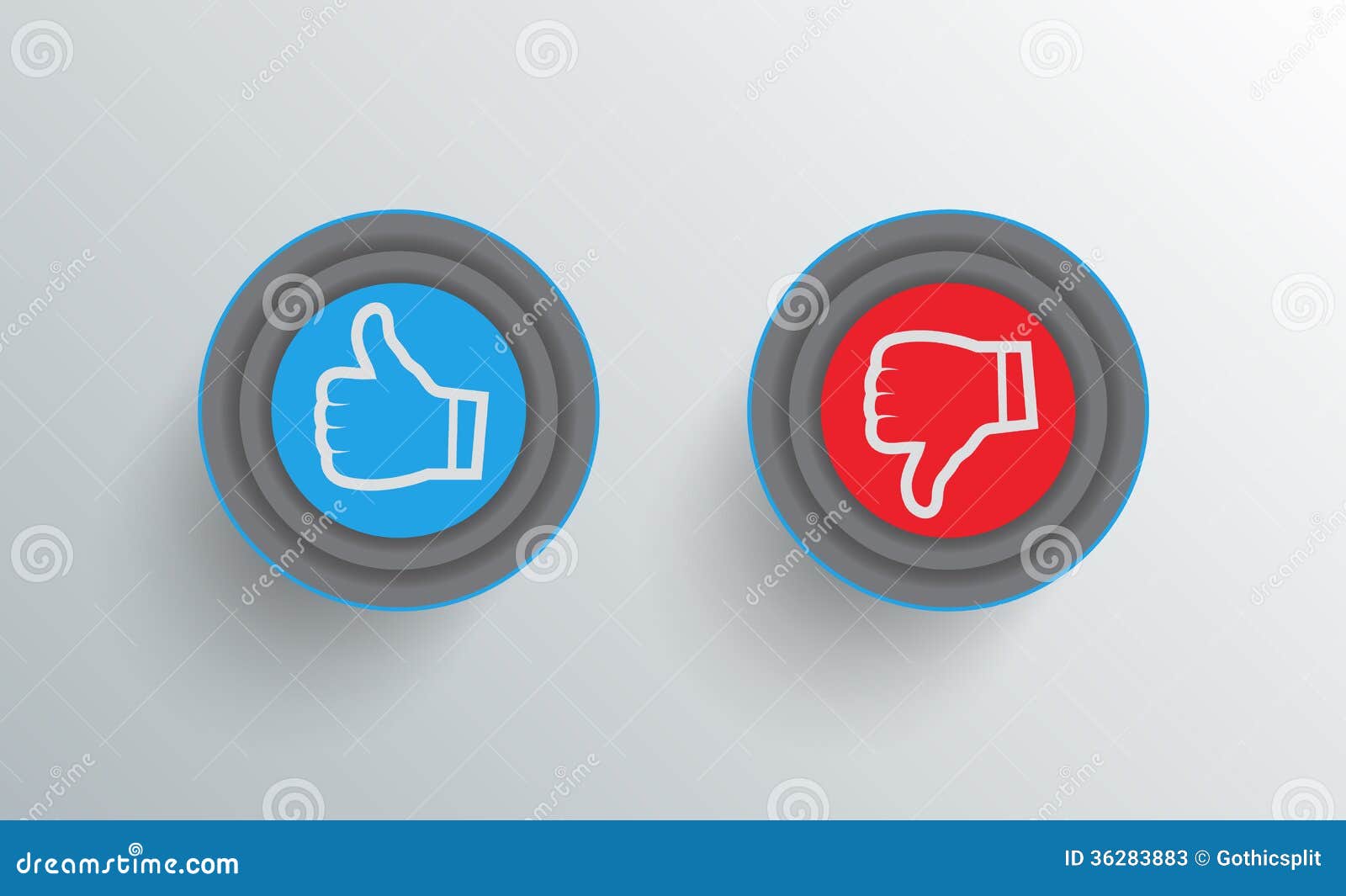 Like and dislike buttons stock vector. Illustration of hand - 36283883