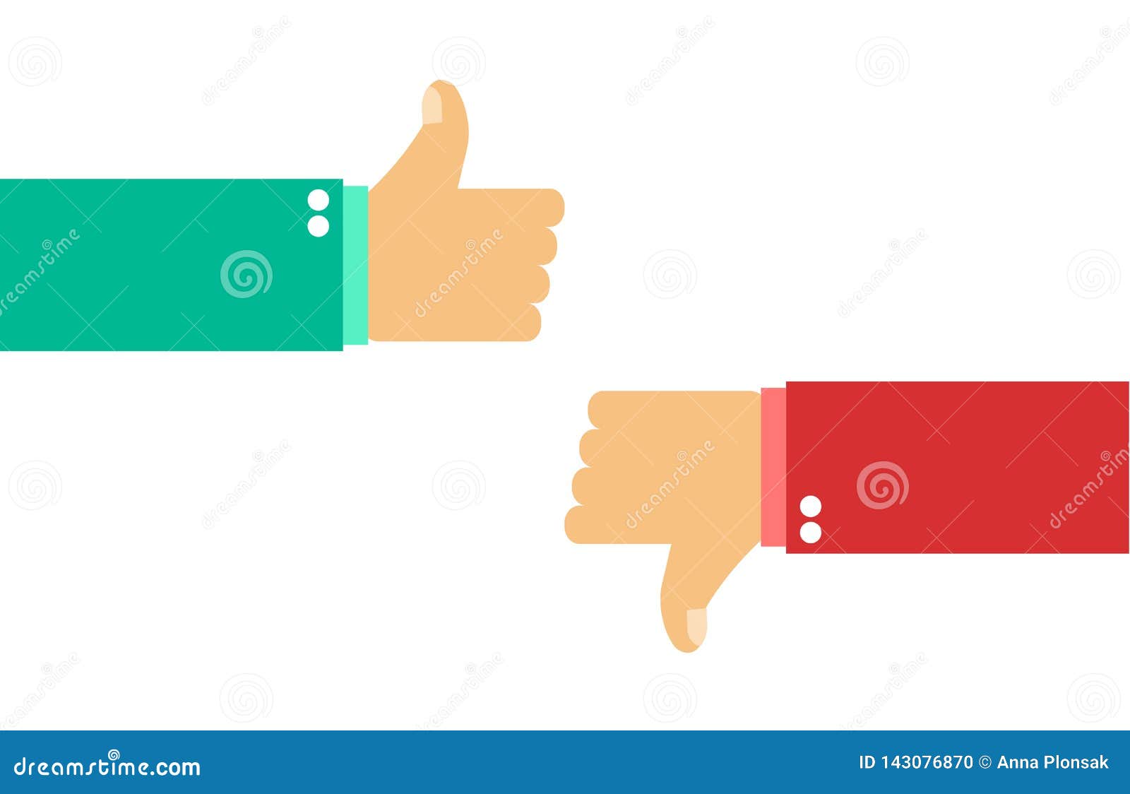 Like and Dislike. Class and Bad. Vector Illustration Stock Illustration ...