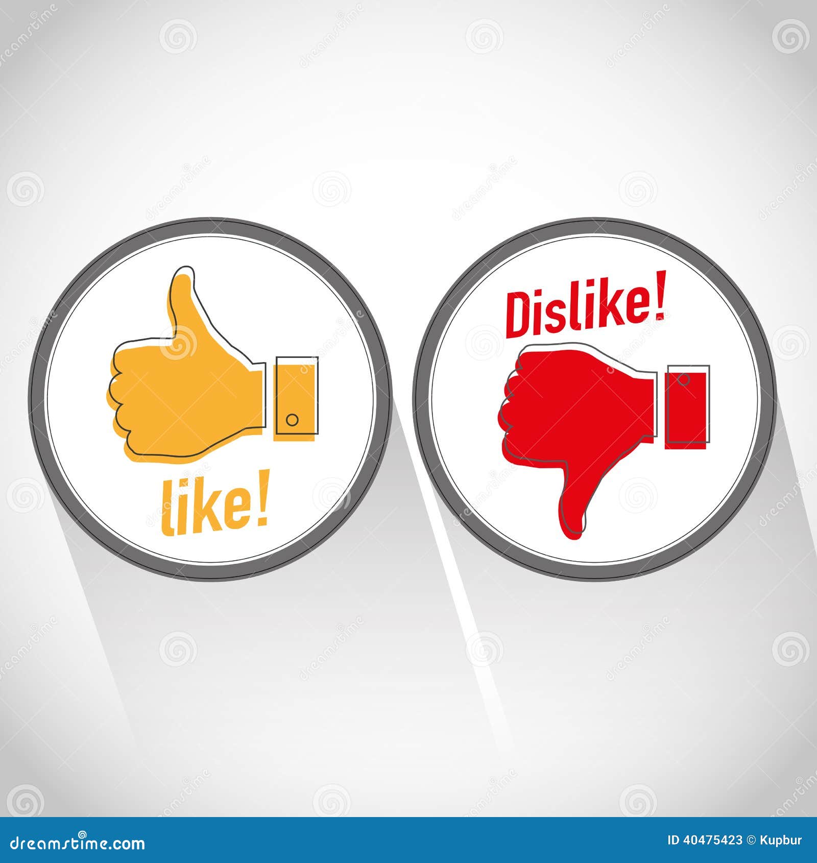 Like And Dislike Symbols Cartoon Vector | CartoonDealer.com #61661685