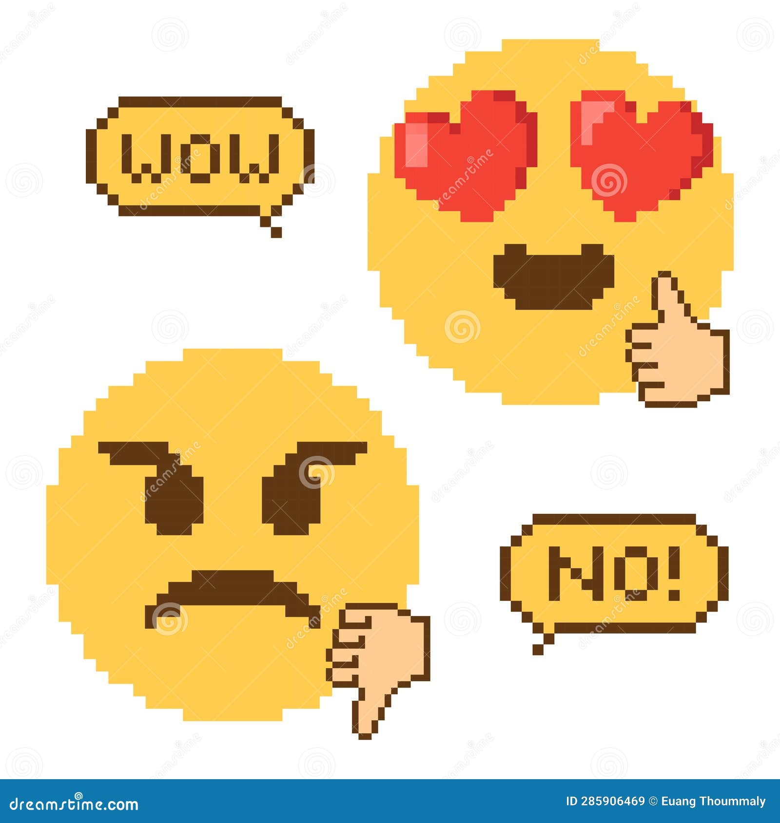 Emoji In Pixel Art Illustration Of A Heart Shaped Balloon Gaping In ...