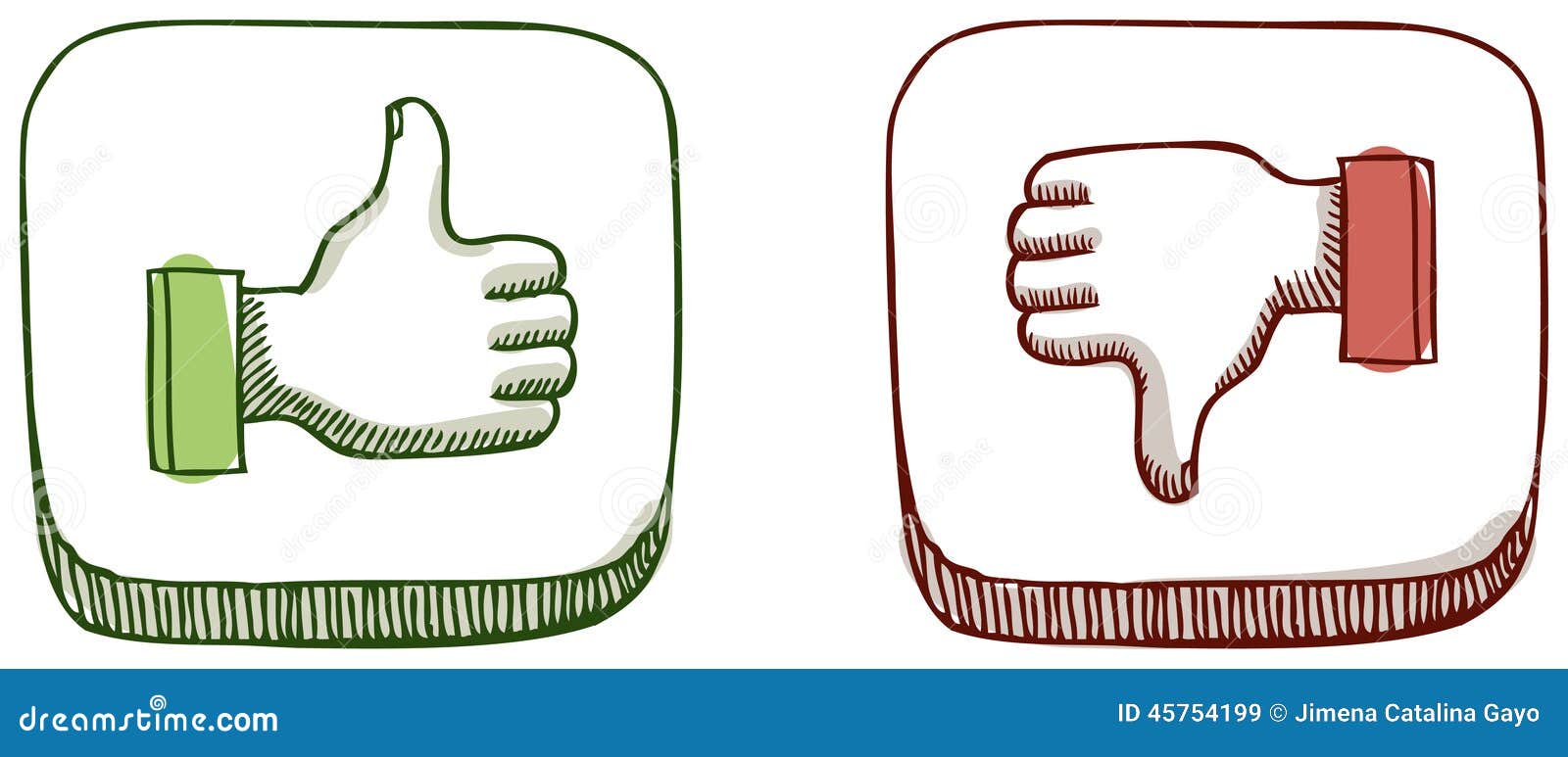 Like Dislike stock illustration. Illustration of doodle - 45754199