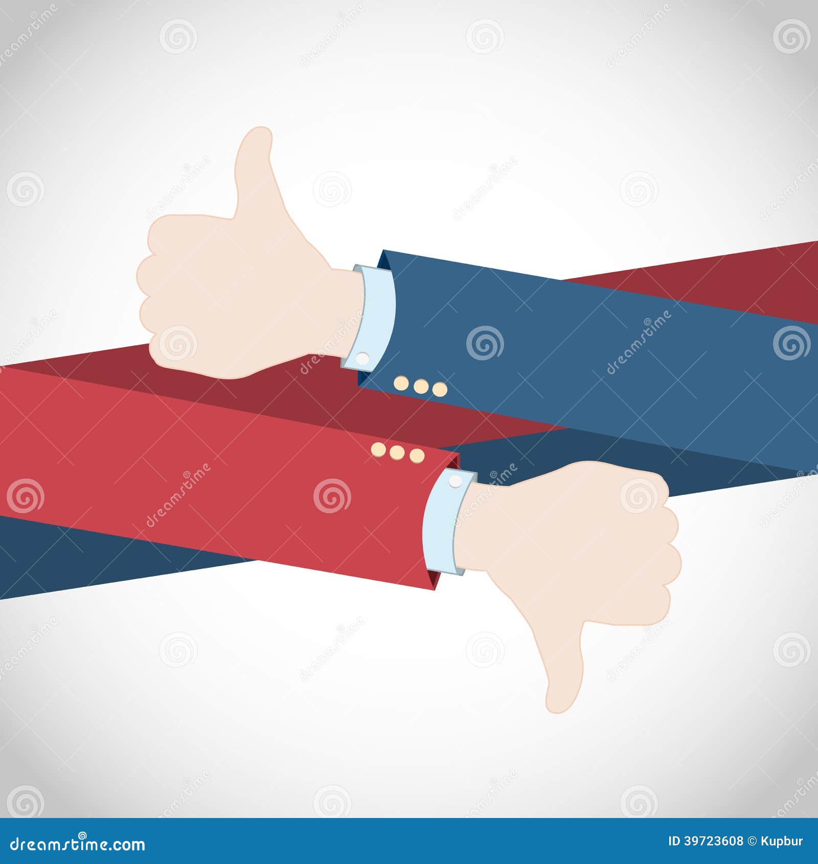Like Dislike Hands stock vector. Illustration of concept - 39723608