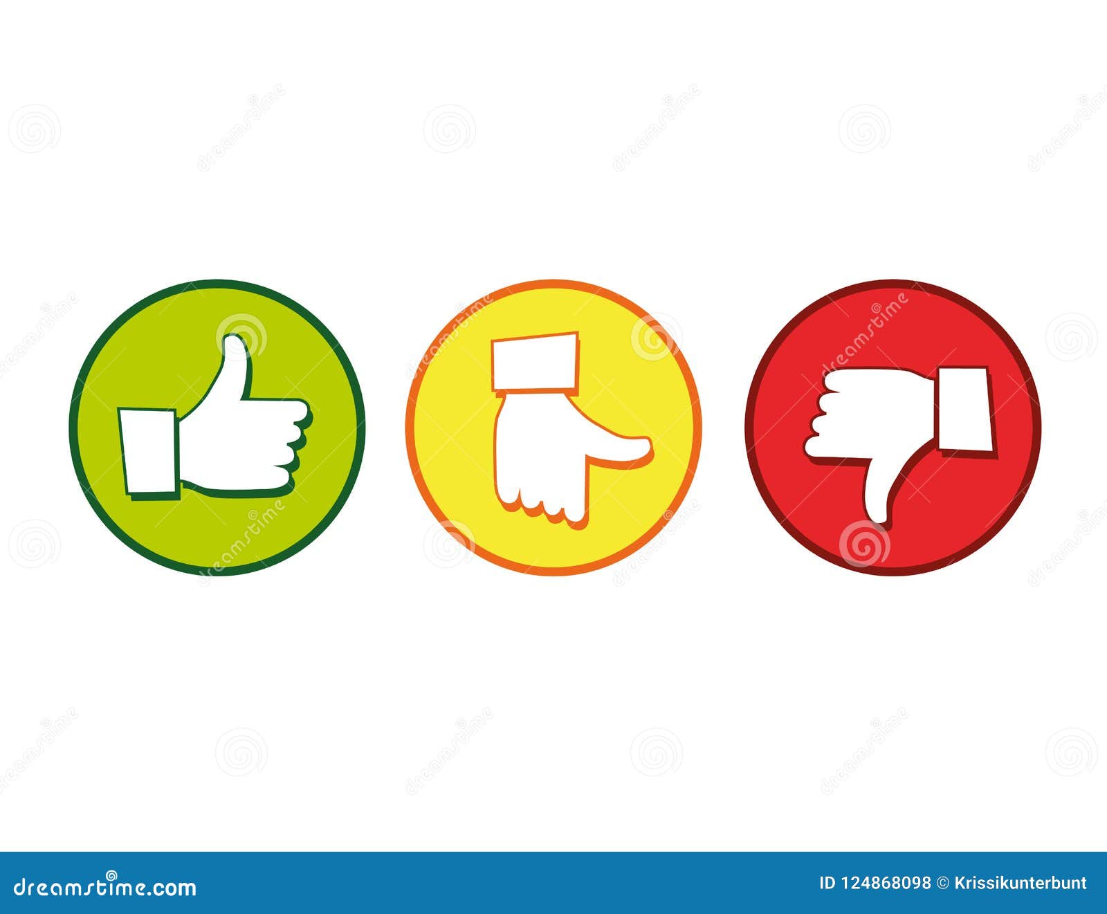 Like and Dislike Hands Label Stock Vector - Illustration of choice ...