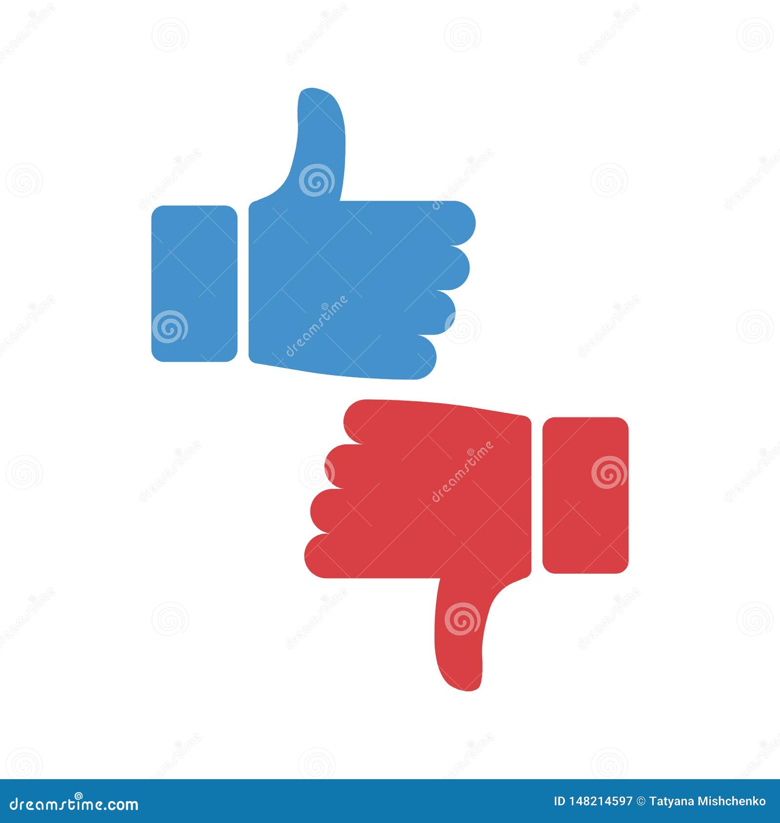 Like and Dislike Icon. Vector Stock Illustration - Illustration of ...