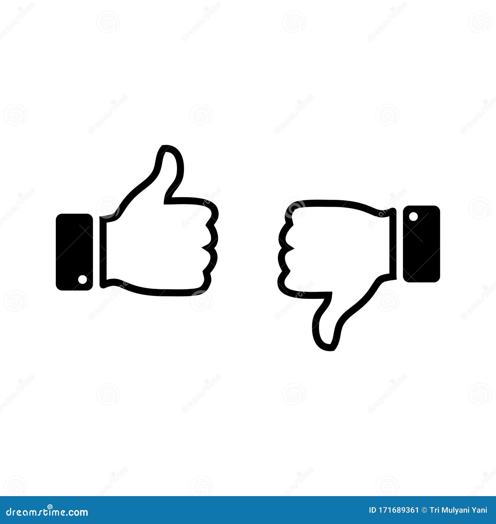 Like Dislike Icon Vector Design Symbol Editorial Photo - Illustration ...
