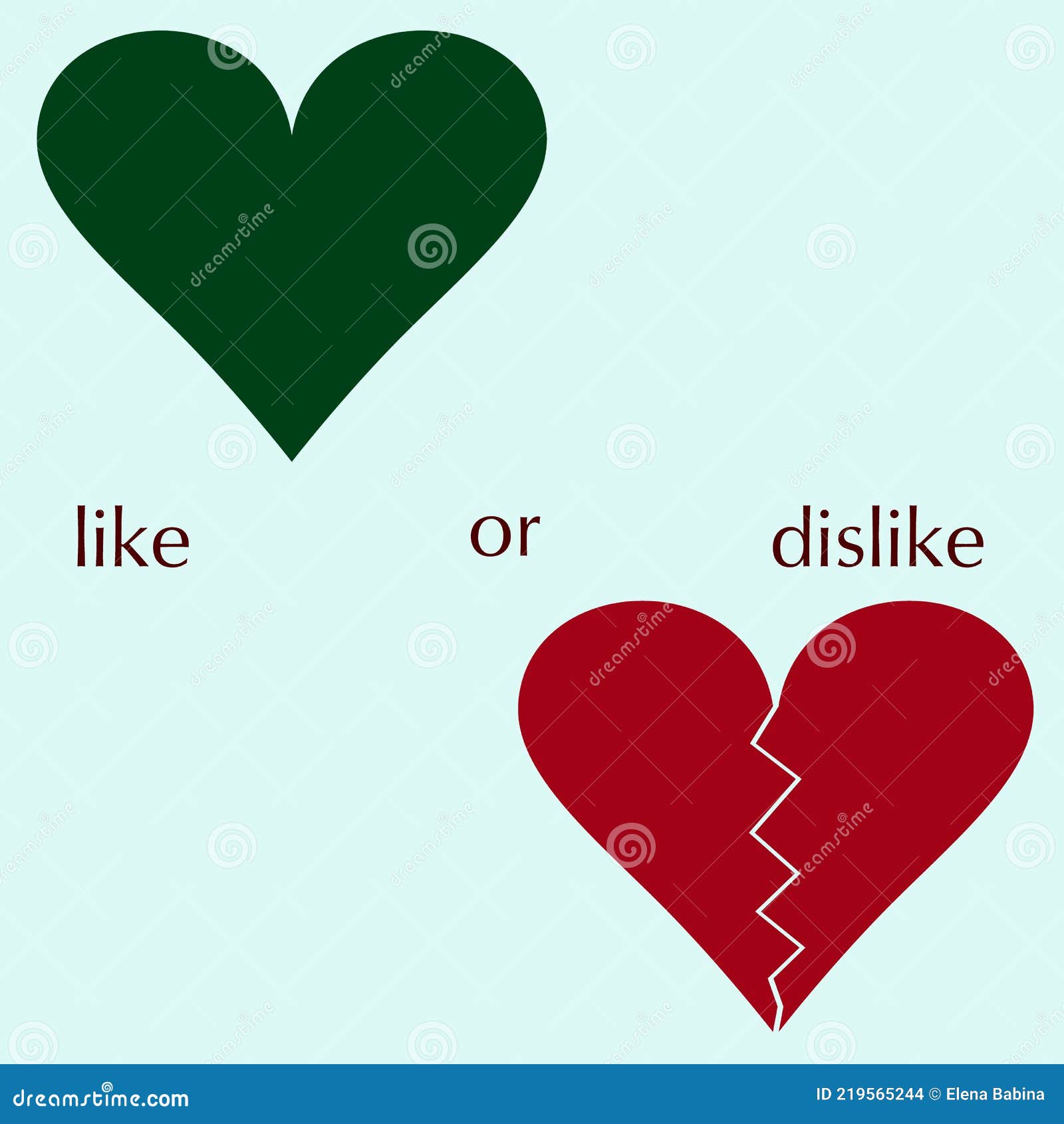 Like or Dislike. stock vector. Illustration of mark - 219565244