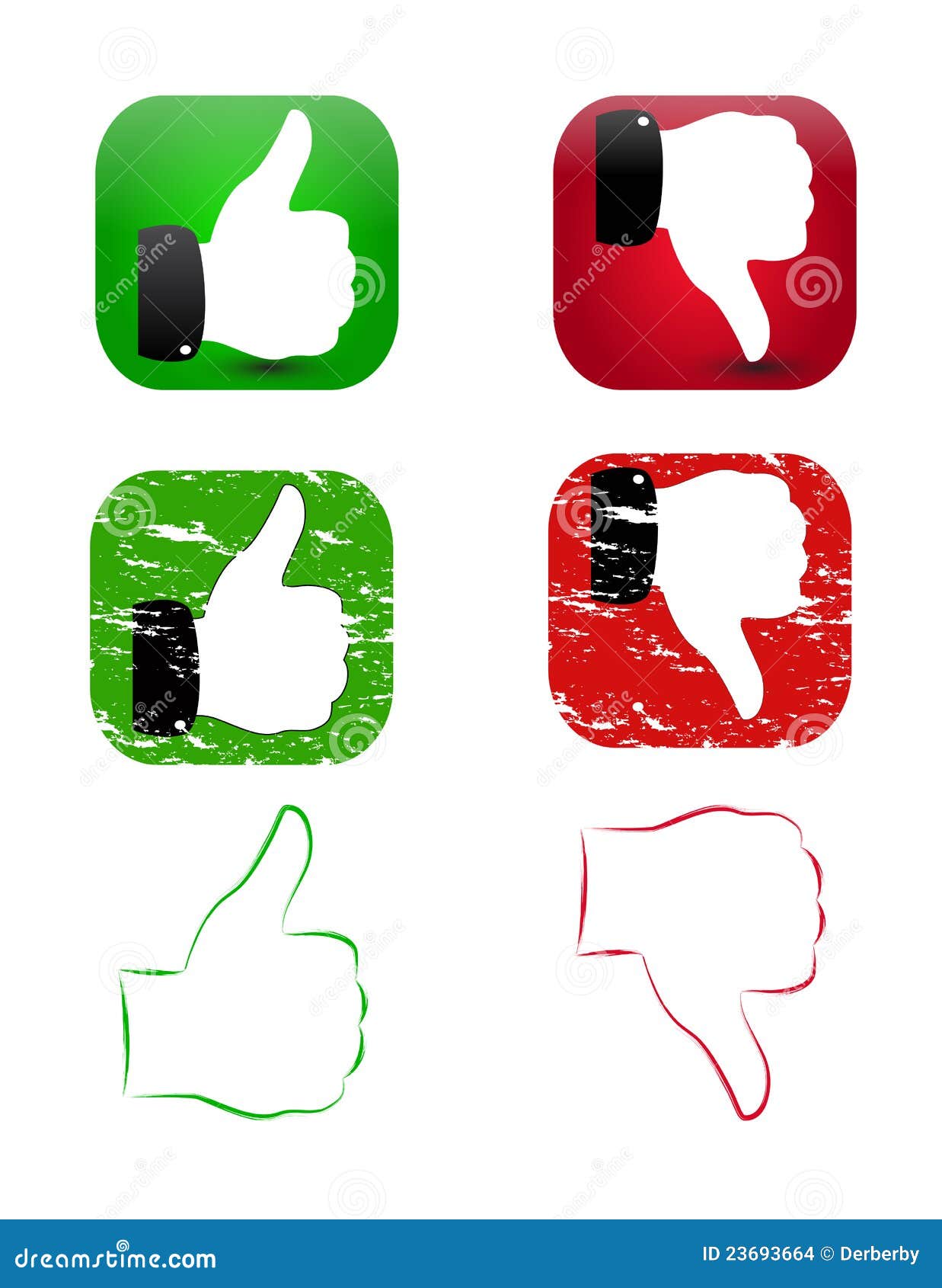Like and dislike set stock illustration. Illustration of human - 23693664