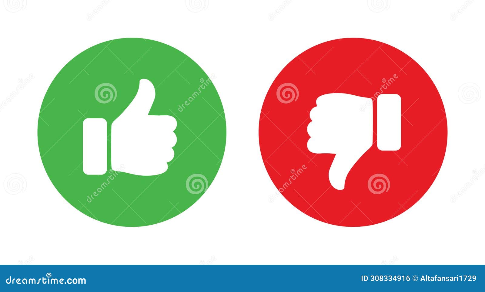 Like and Dislike Symbol Colour Stock Vector - Illustration of like ...