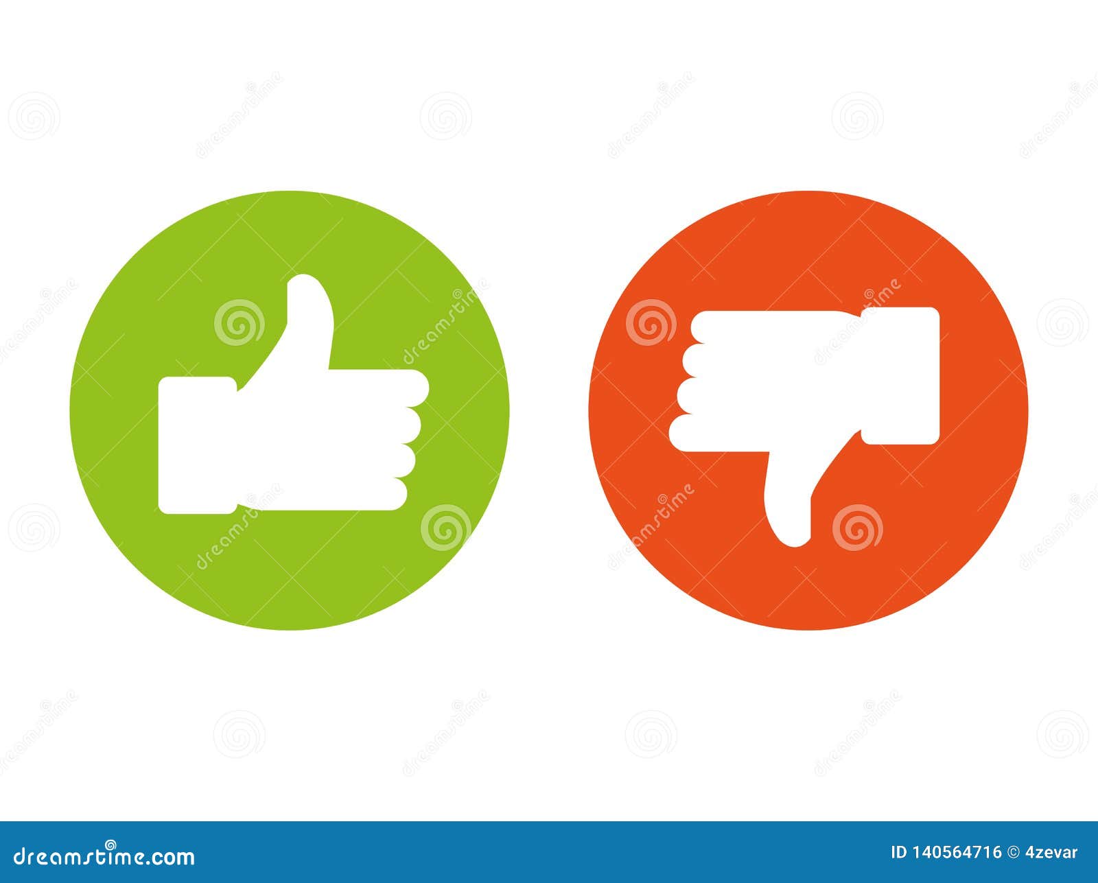 Like and dislike symbol stock vector. Illustration of network - 140564716
