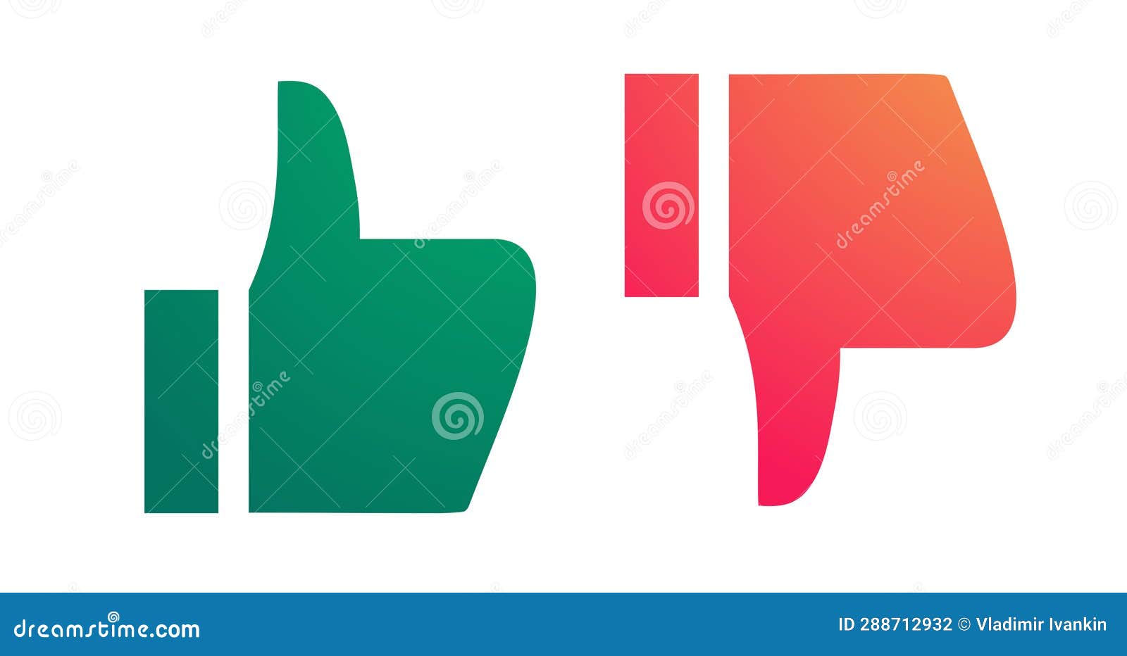 Like and Dislike Vector Symbol Isolated Stock Vector - Illustration of ...