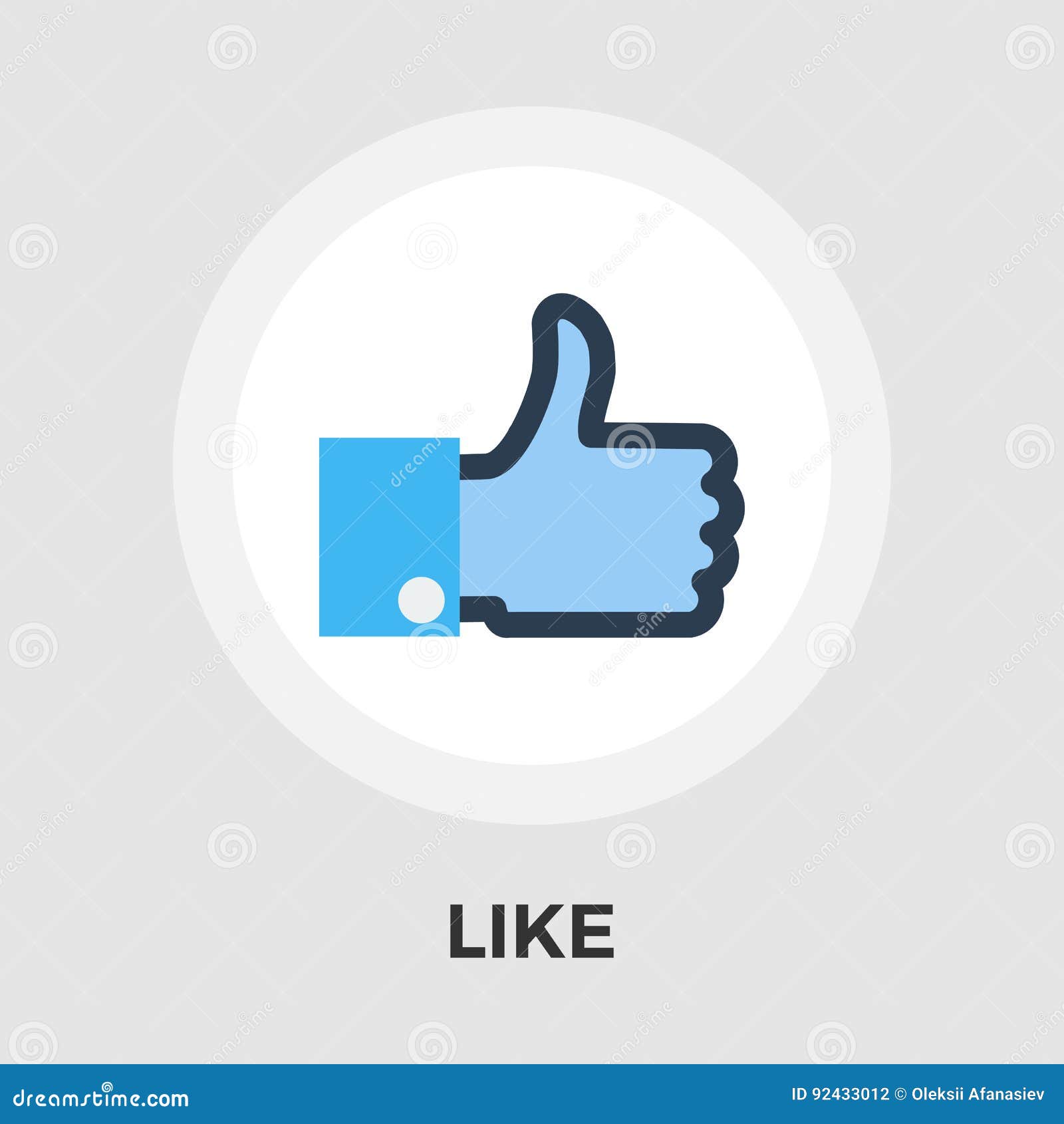 Like flat icon stock vector. Illustration of symbol, blue - 92433012