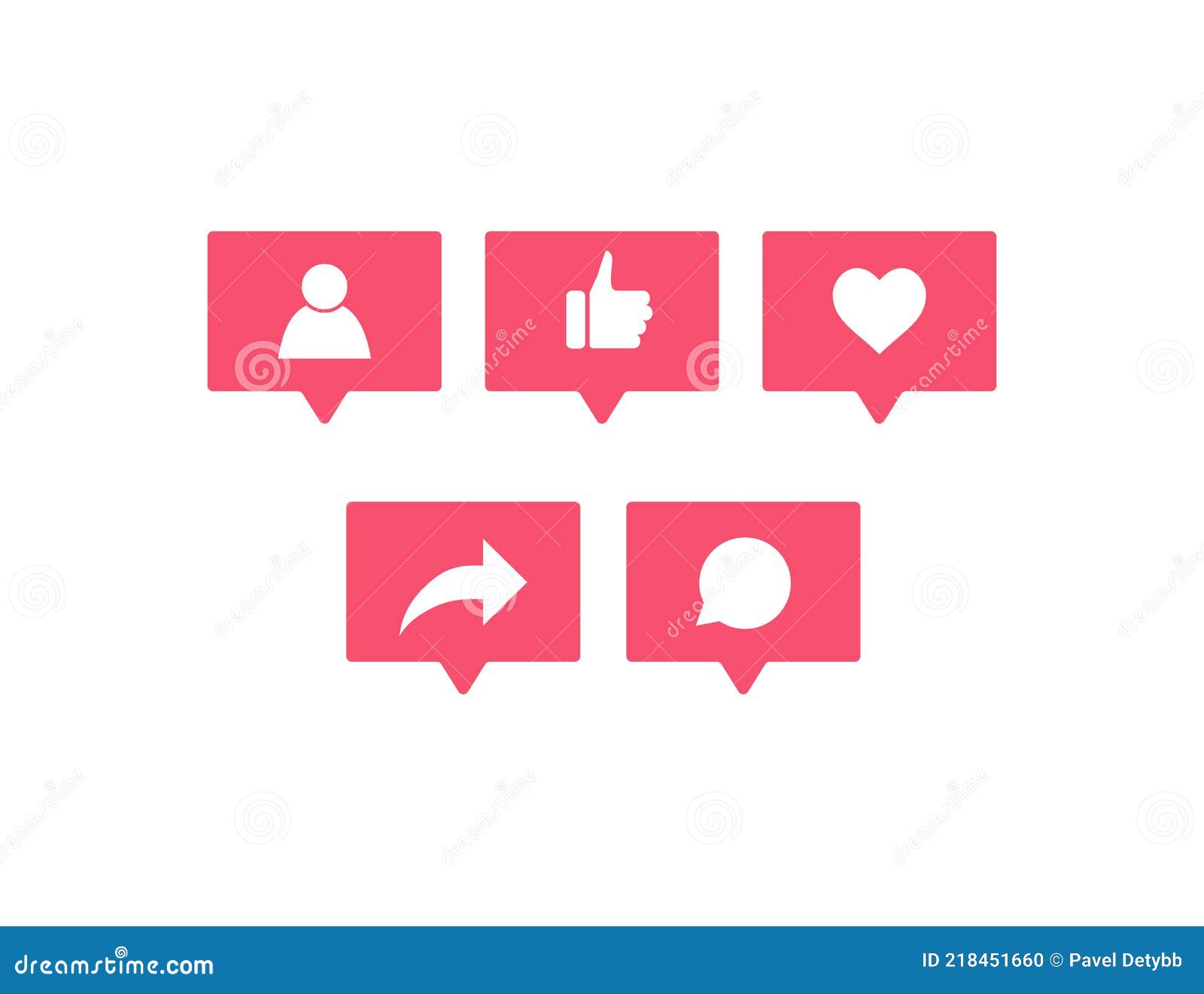 Like, Follow, Share, Comment Icon. Vector Illustration Stock Vector ...