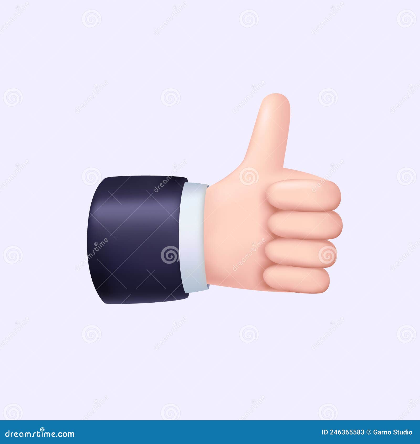 Like Gesture. 3D Hand Element Stock Vector - Illustration of click ...