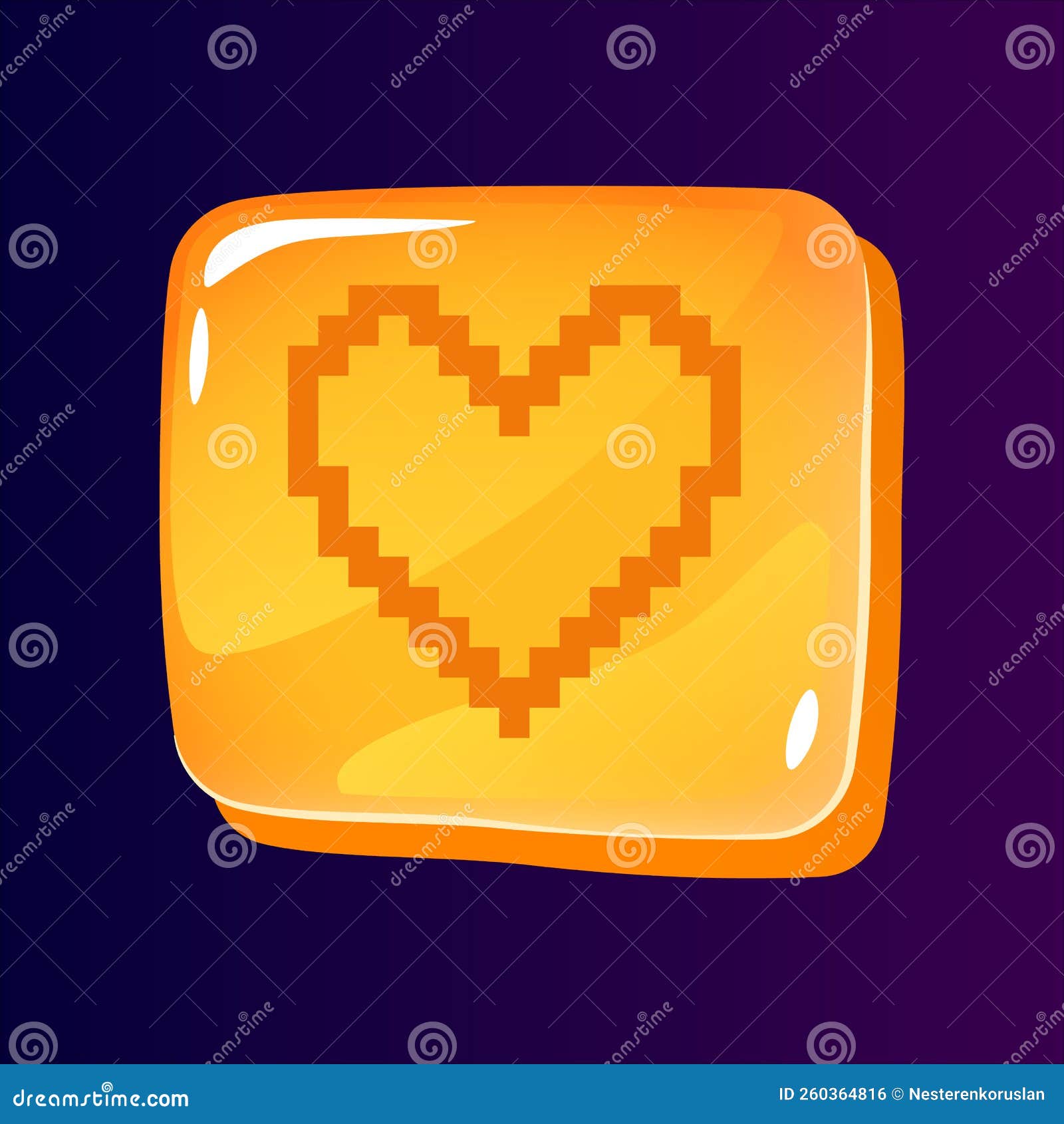 Like Glossy Ui Button with Pixelated Icon Stock Vector - Illustration of editable, glossy: 260364816