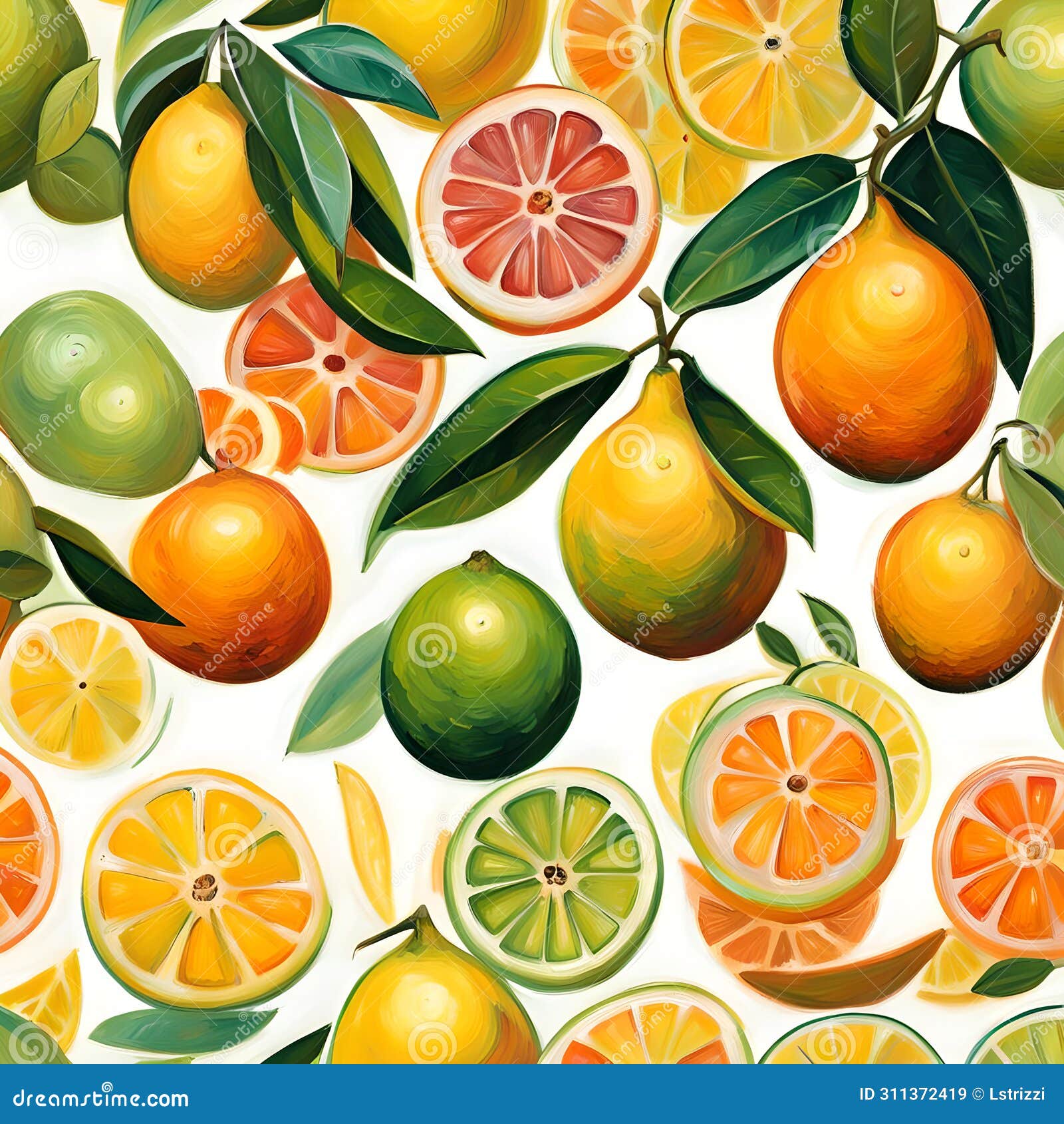 Like Hand-drawn Citrus Fruit, Cartoon Style, White Background Stock ...