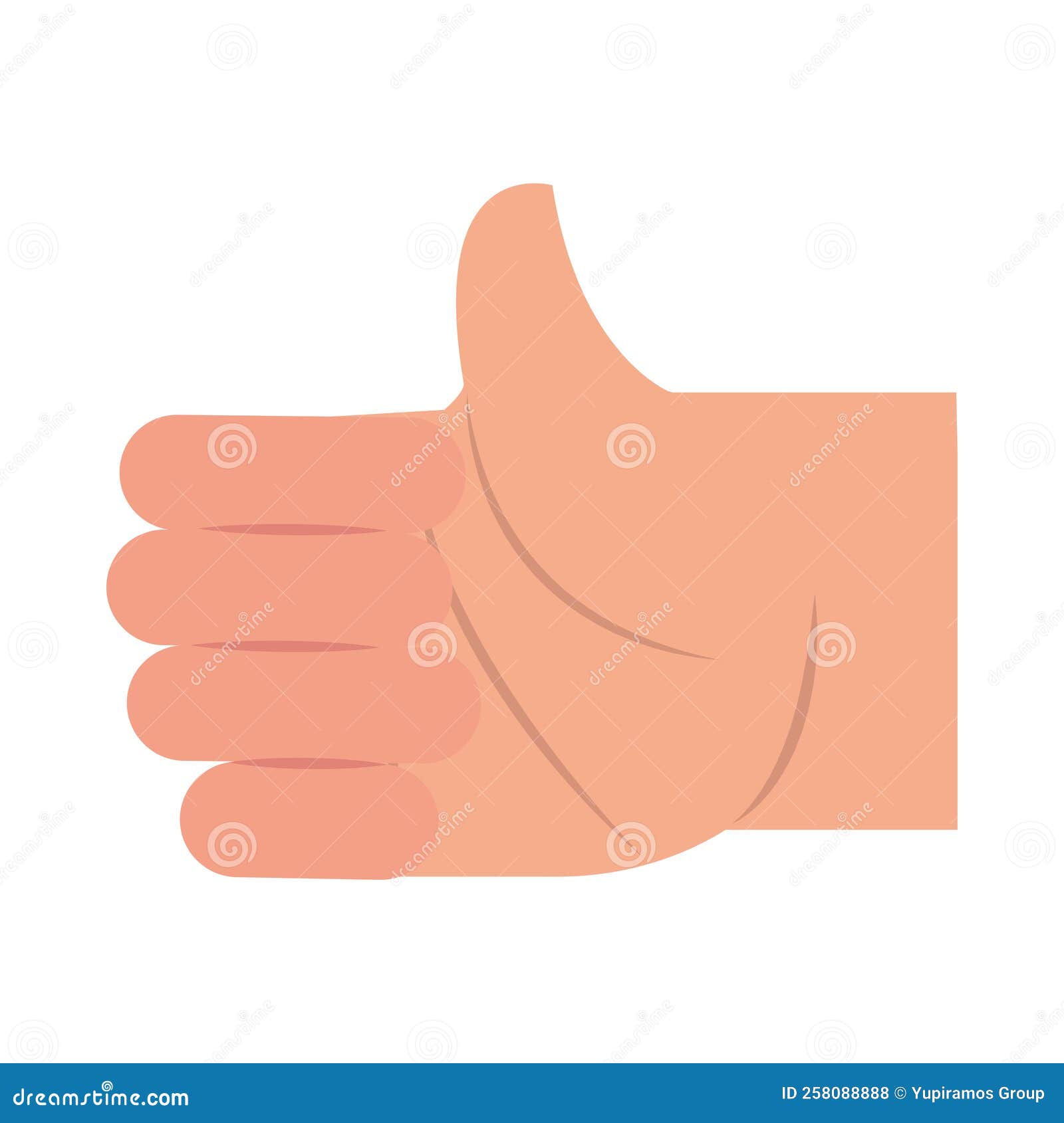 Like hand gesture stock vector. Illustration of vector - 258088888