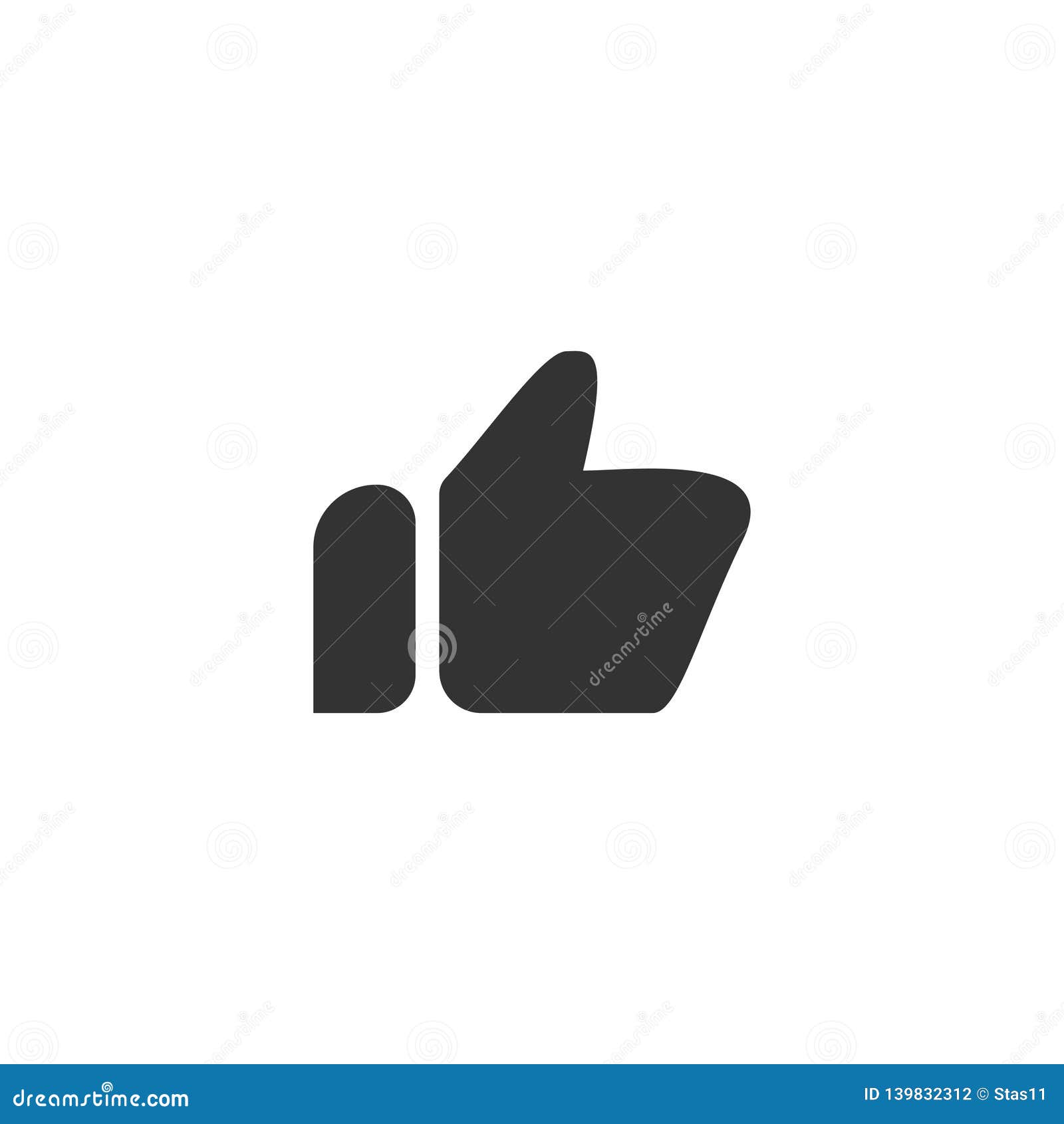Like Hand Icon in Simple Design. Vector Illustartion Stock Vector ...