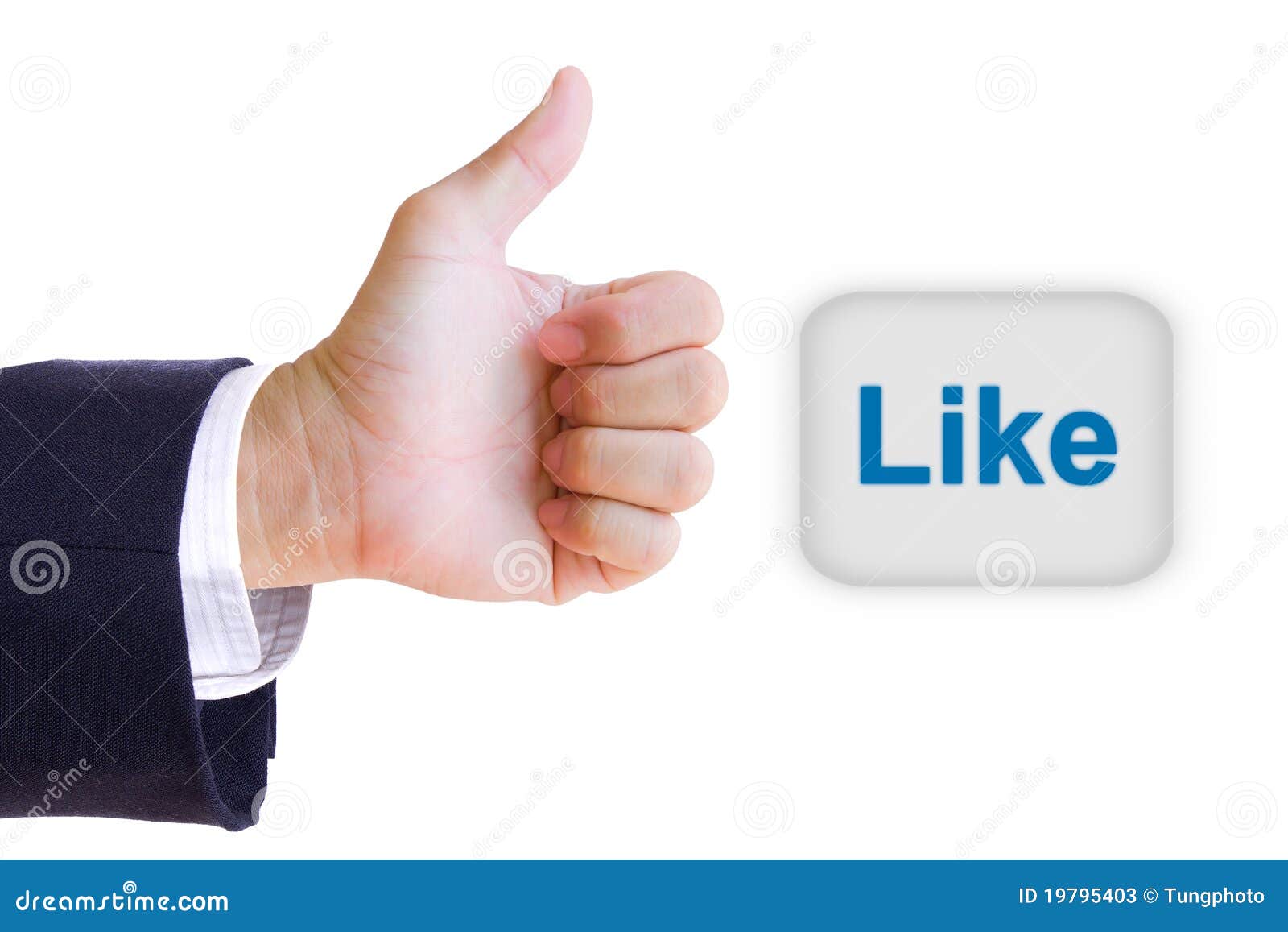 Like hand and like button stock image. Image of multimedia - 19795403
