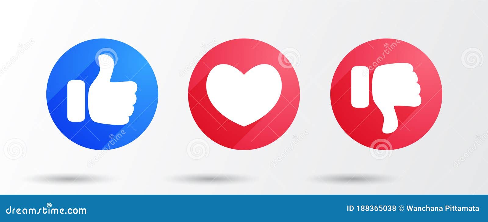 Like Heart and Dislike Flat Icons Stock Vector - Illustration of icon ...