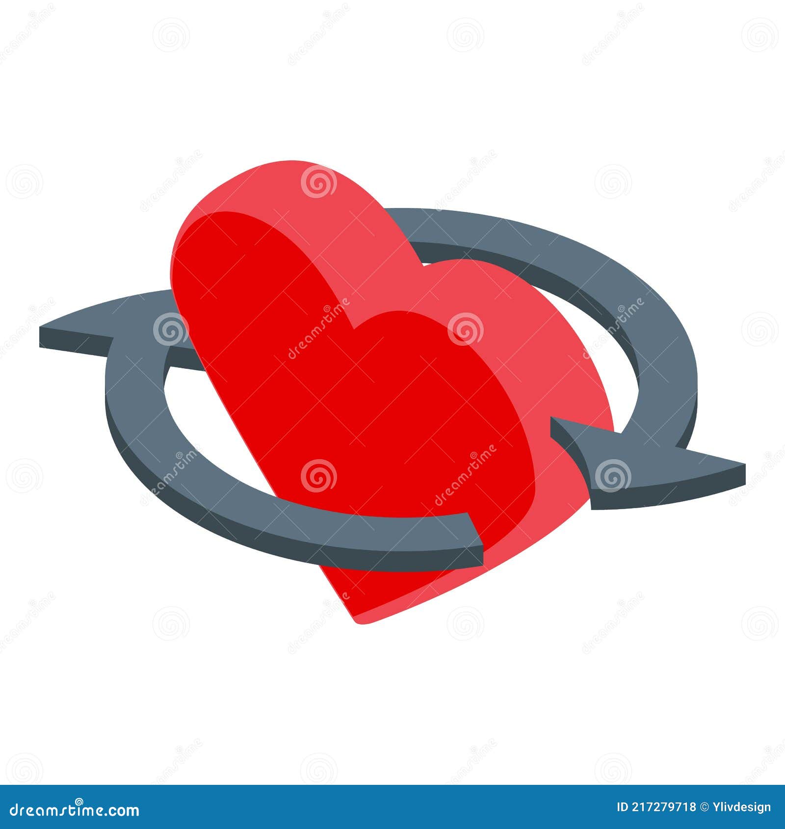 Like Heart Repost Icon, Isometric Style Stock Vector - Illustration of ...