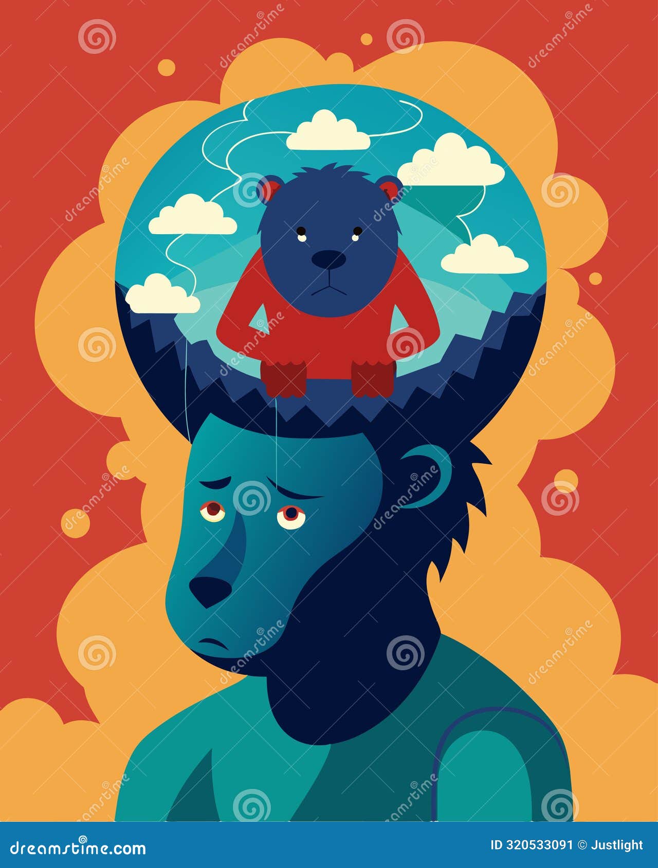 Like a Helpless Animal the Mind Ensnared in a Bear of Negative Thinking ...