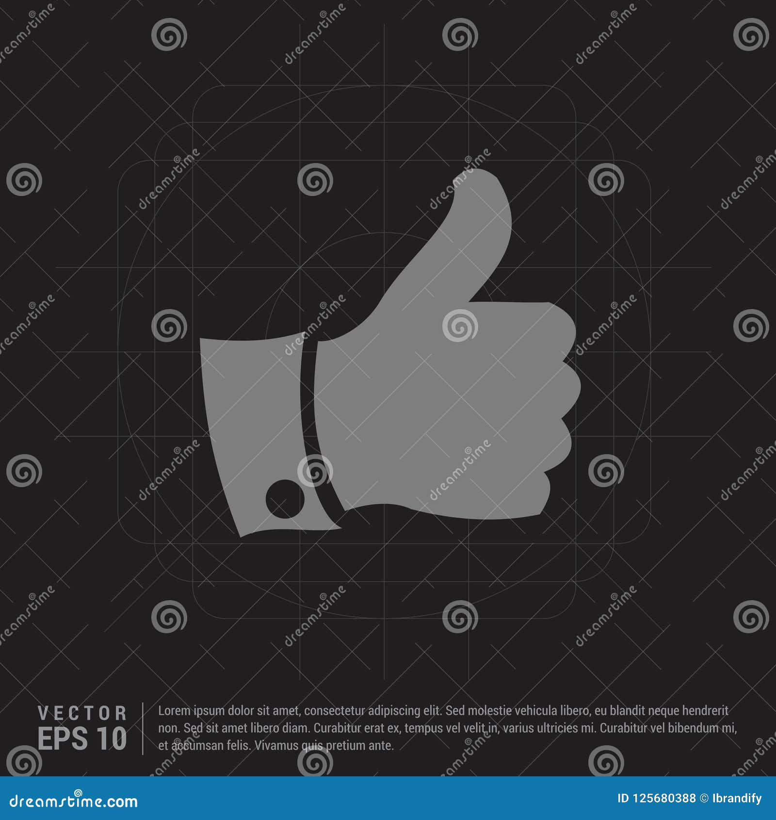 LIKE Icon - Black Creative Background Stock Vector - Illustration of ...