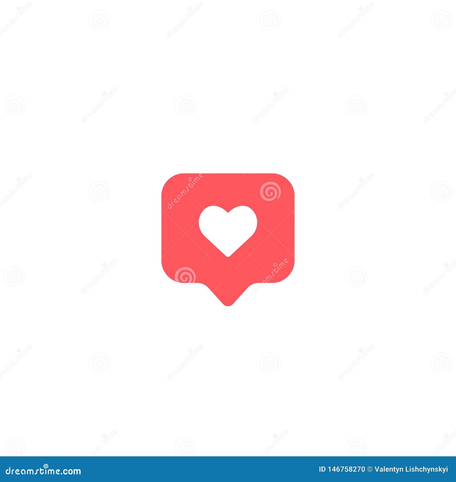 Like Icon Heart Comment Symbol. Vector Illudtration on White Background ...