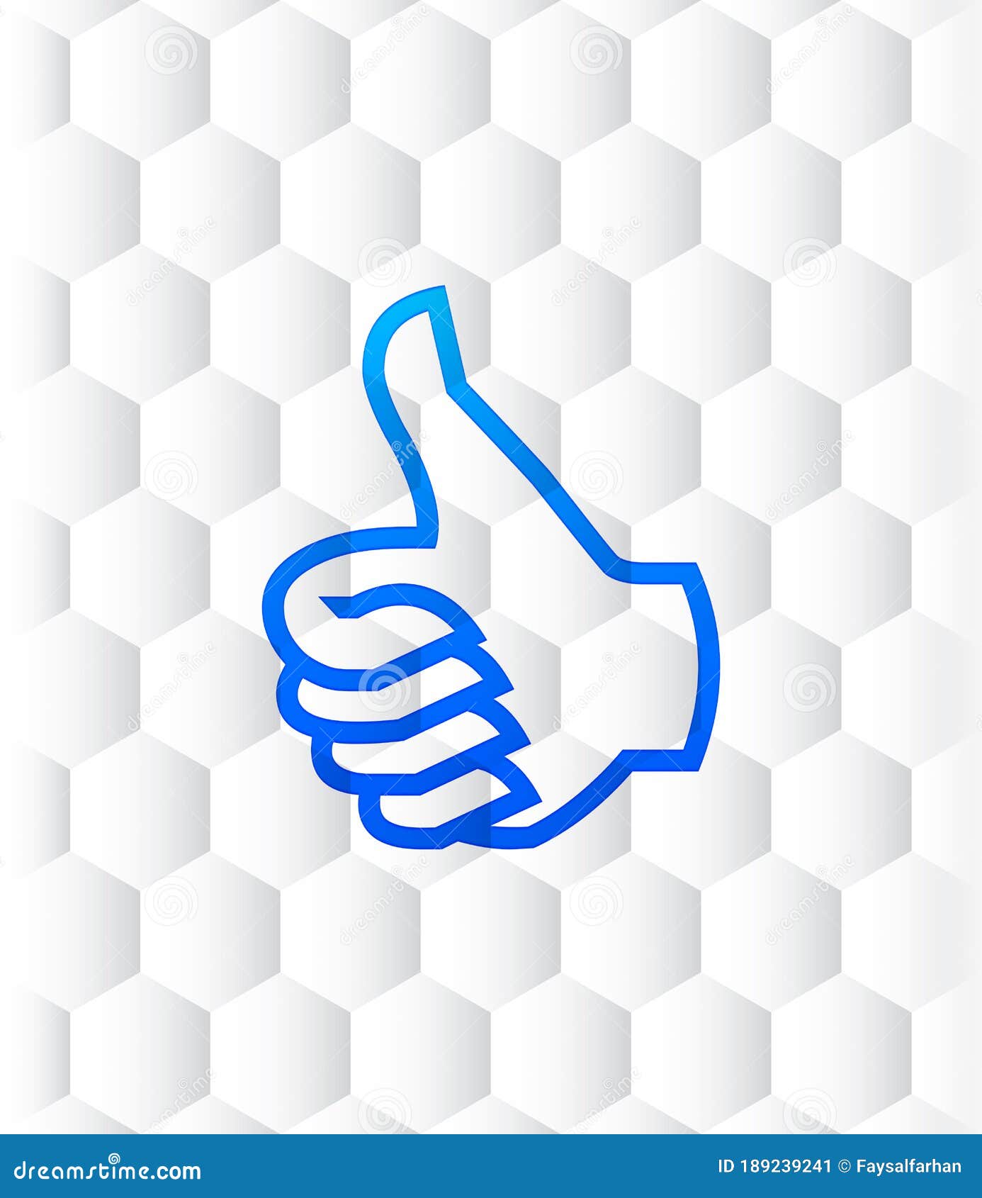 Like Icon Hexagon Seamless Pattern Abstract White Background Stock ...