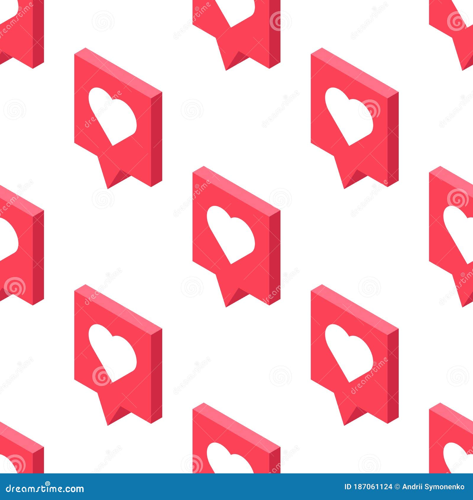 Like Icon Notifications Pattern. Vector Illustration Stock Vector ...