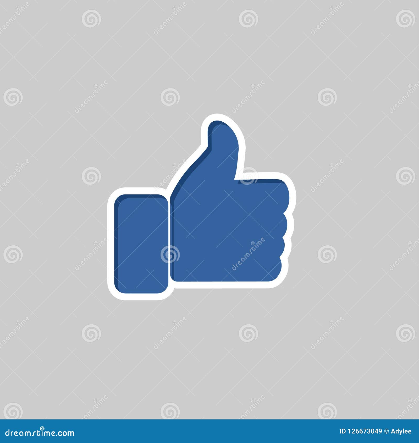 Vector Like Icon With Shadow On Transparent Background | CartoonDealer ...