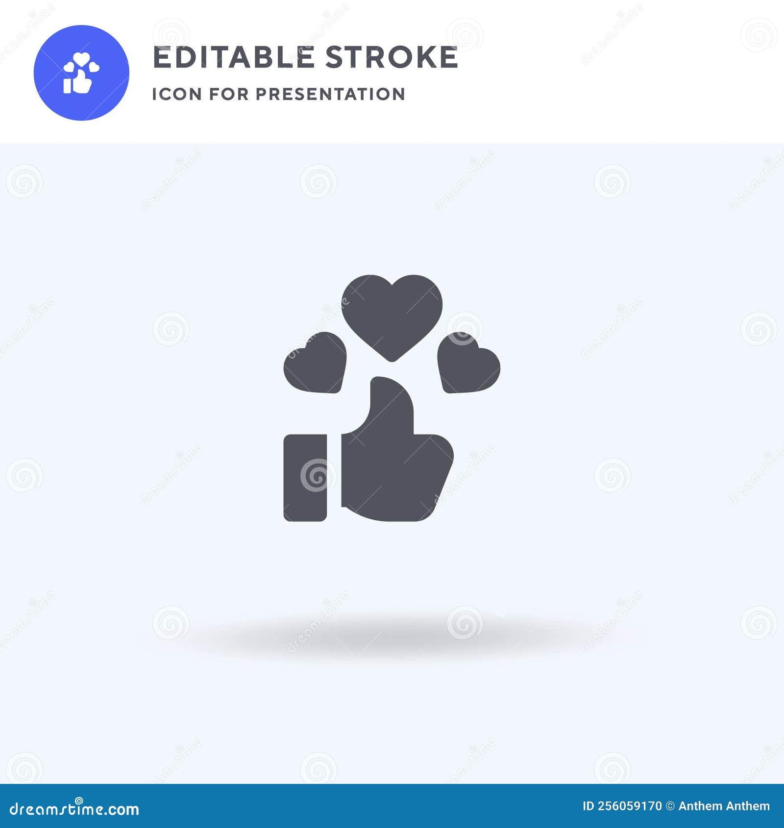 Like Icon Vector, Filled Flat Sign, Solid Pictogram Isolated on White ...