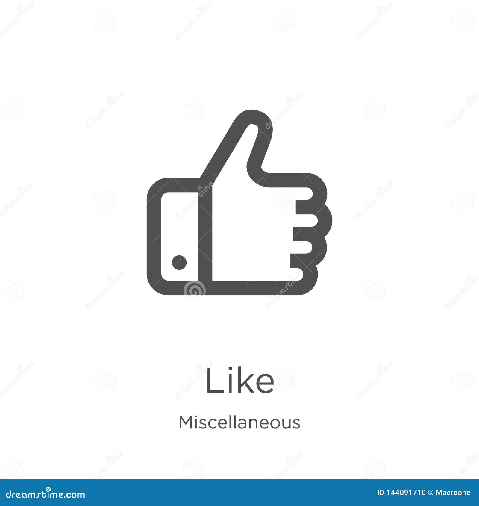 Like Icon. Thumb Up Symbol. Approve Sign Vector Illustration ...