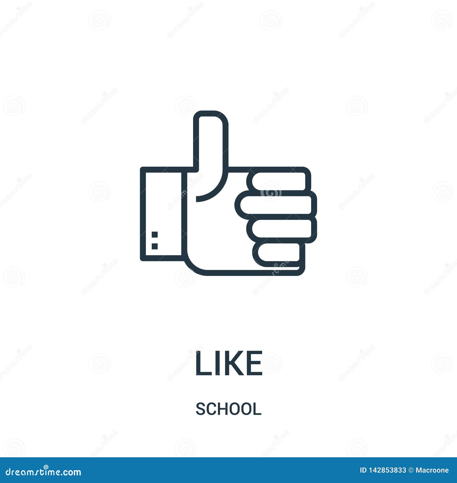 Like Icon Vector from School Collection. Thin Line Like Outline Icon ...