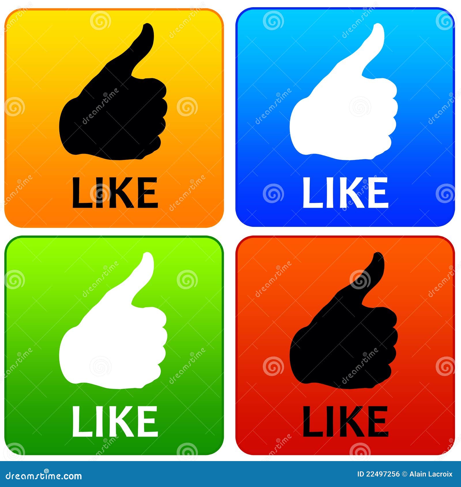 Like icons stock illustration. Illustration of hand, facebook - 22497256