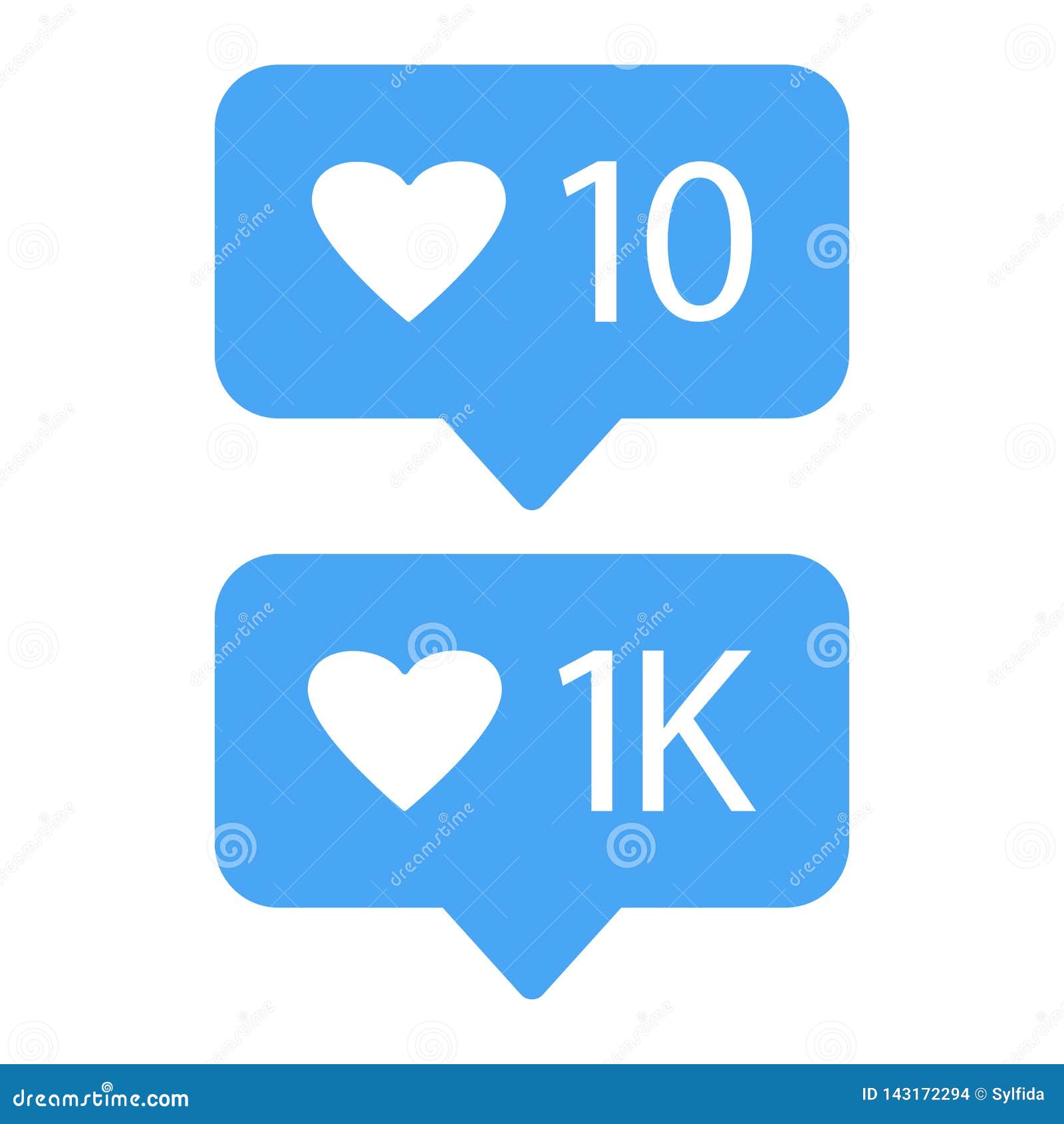 Like Icons. Notification Counter Stock Illustration - Illustration of ...