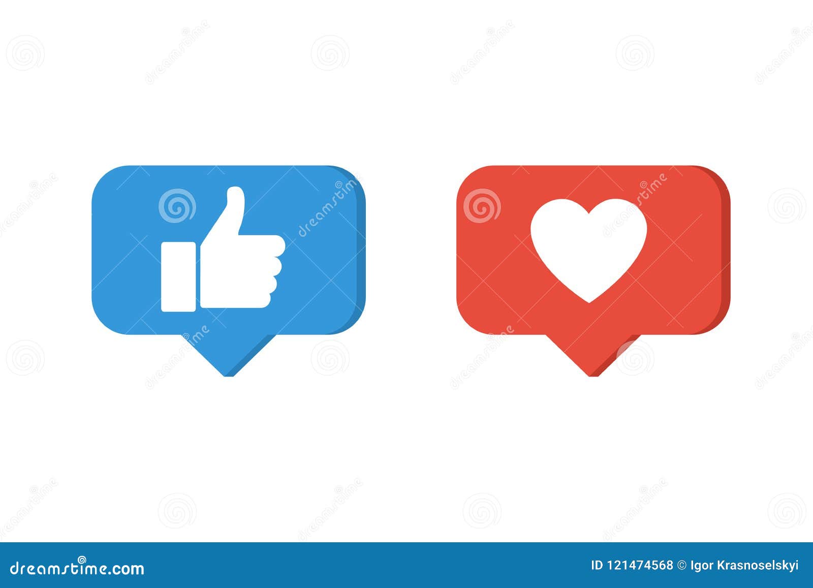 Like Icons Flying On White Background. Social Media Elements. Counter ...