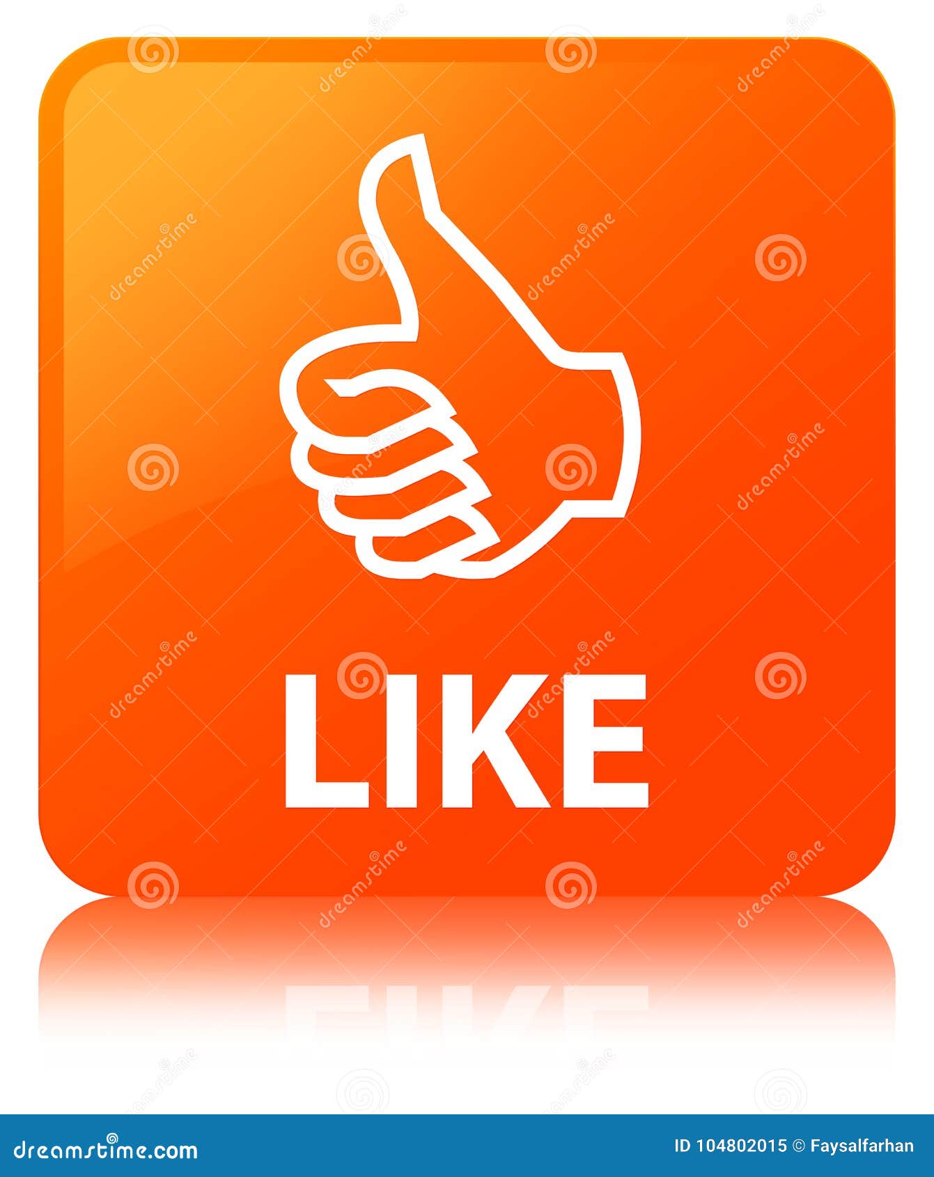 Like orange square button stock illustration. Illustration of button ...