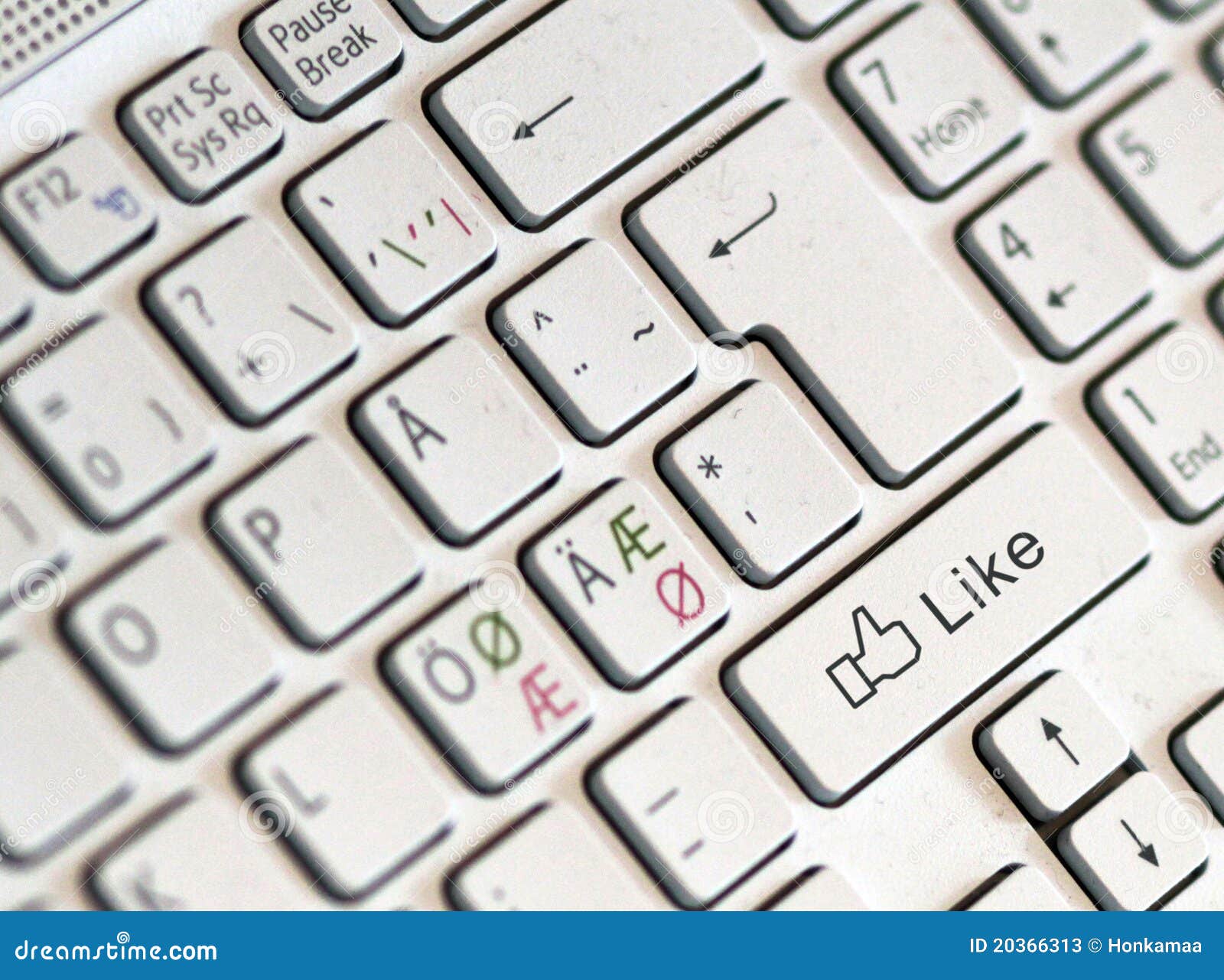 Like key stock image. Image of thumb, keypad, icon, media - 20366313