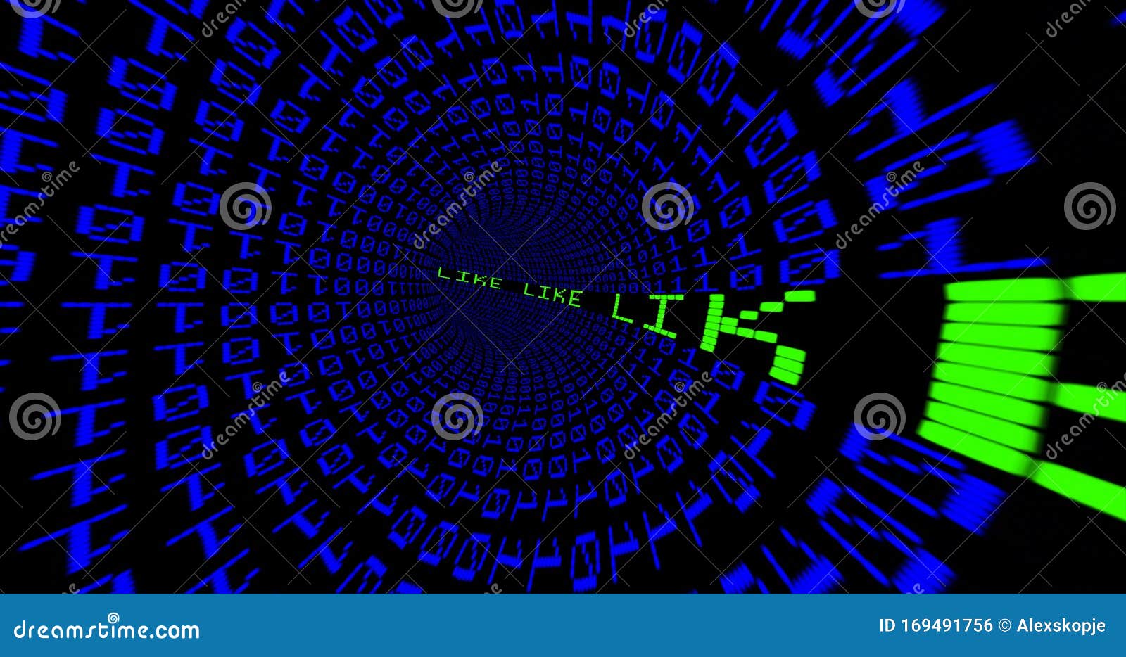 Like matrix tunnel concept stock illustration. Illustration of ...