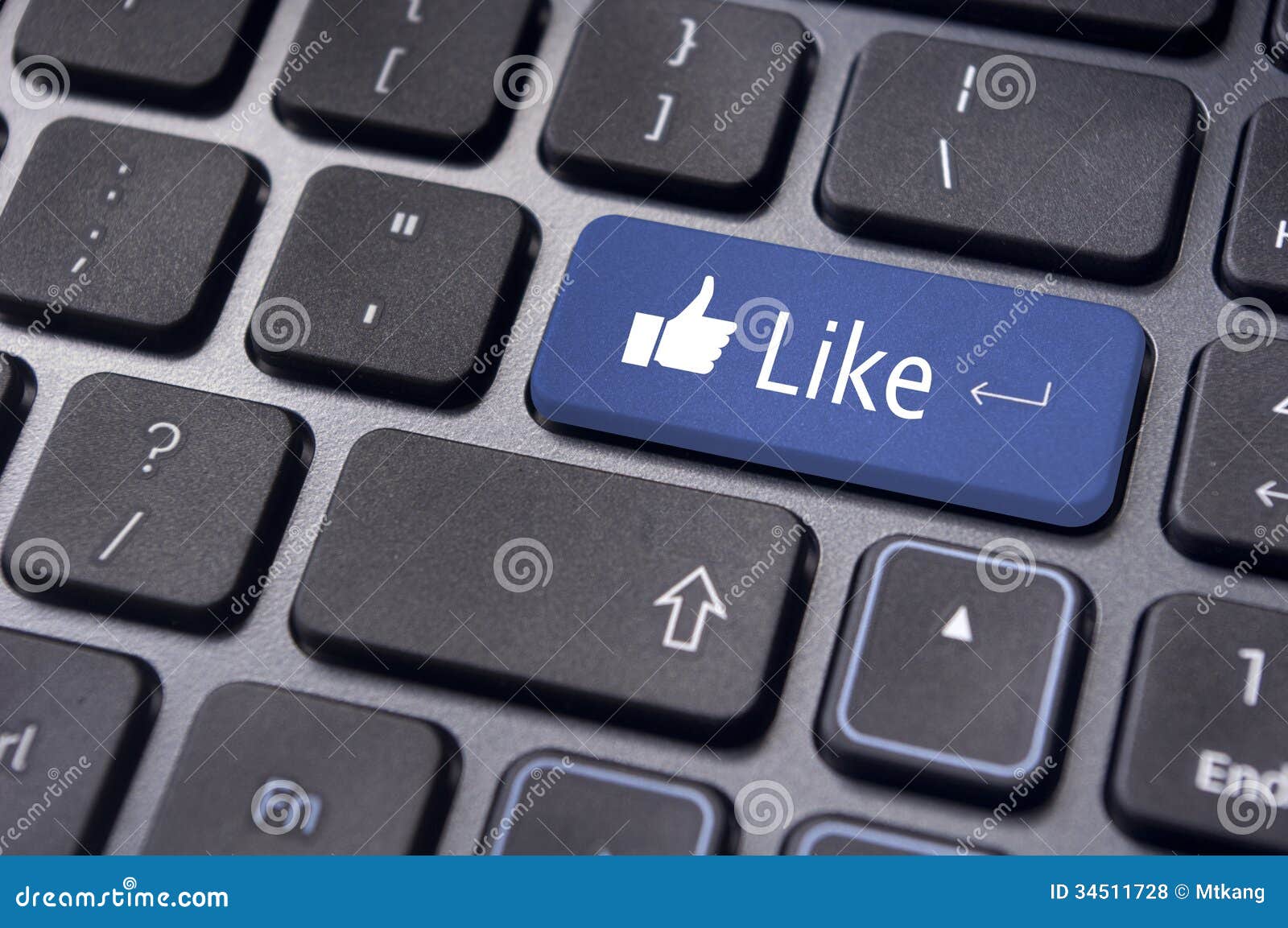 Like Message on Keyboard Button, Social Media Concepts Stock Photo ...
