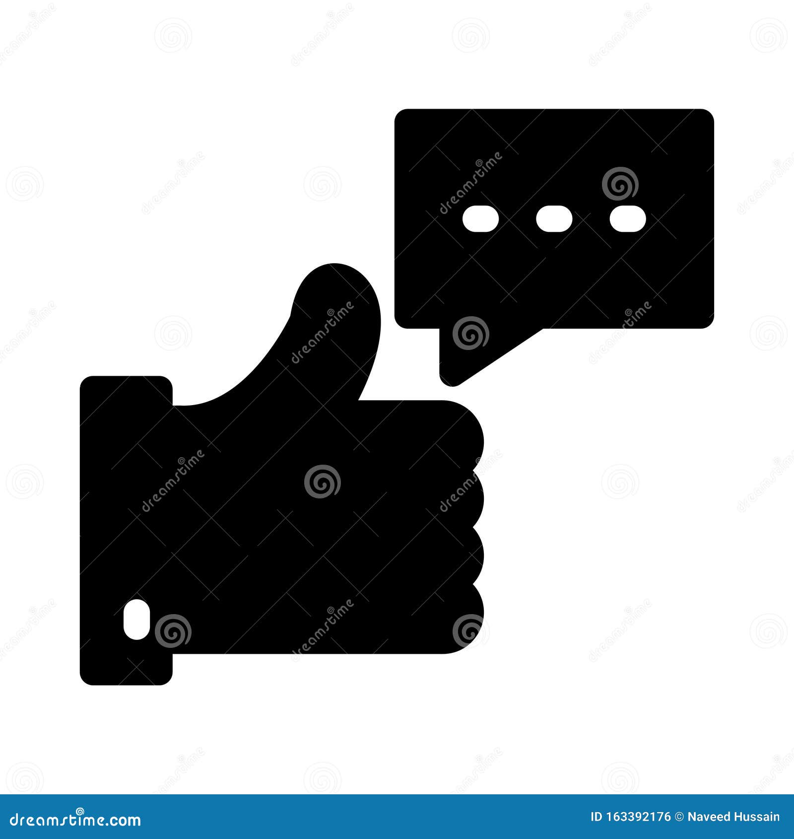 Like Message Vector Glyph Flat Icon Stock Vector - Illustration of icon ...