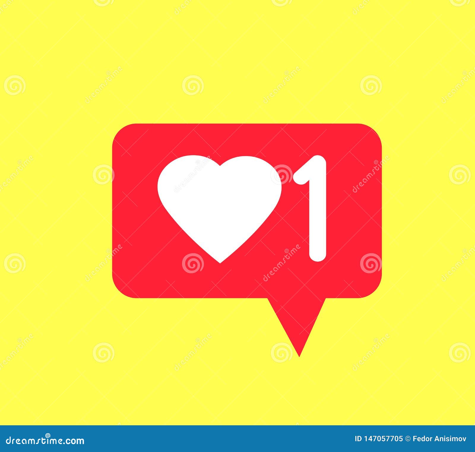 Like Notification Icon Isolated on Gray Background. Modern Flat Icon ...